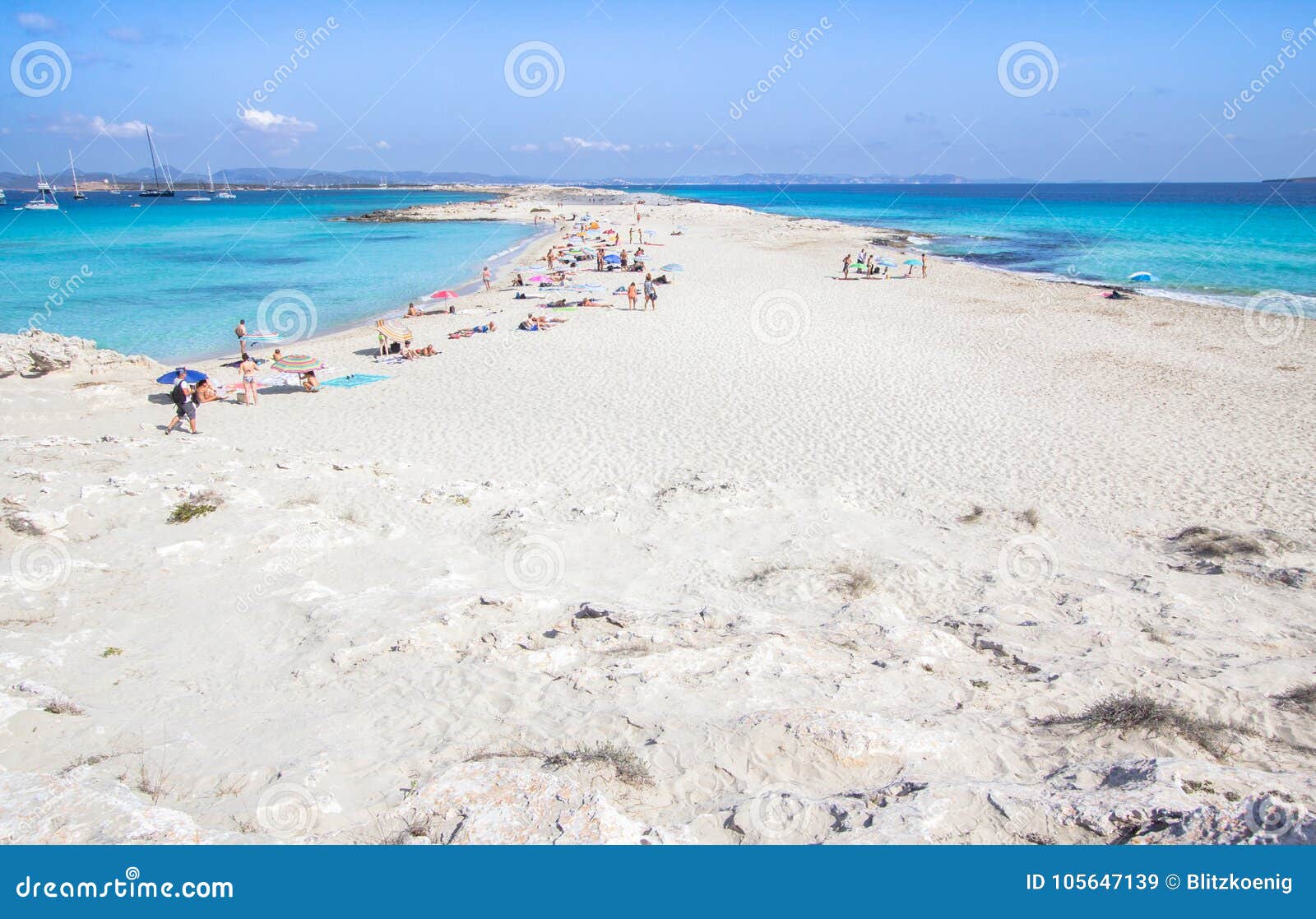 Beach Ses Illetas, Formentera, Spain Editorial Stock Image - Image of ...