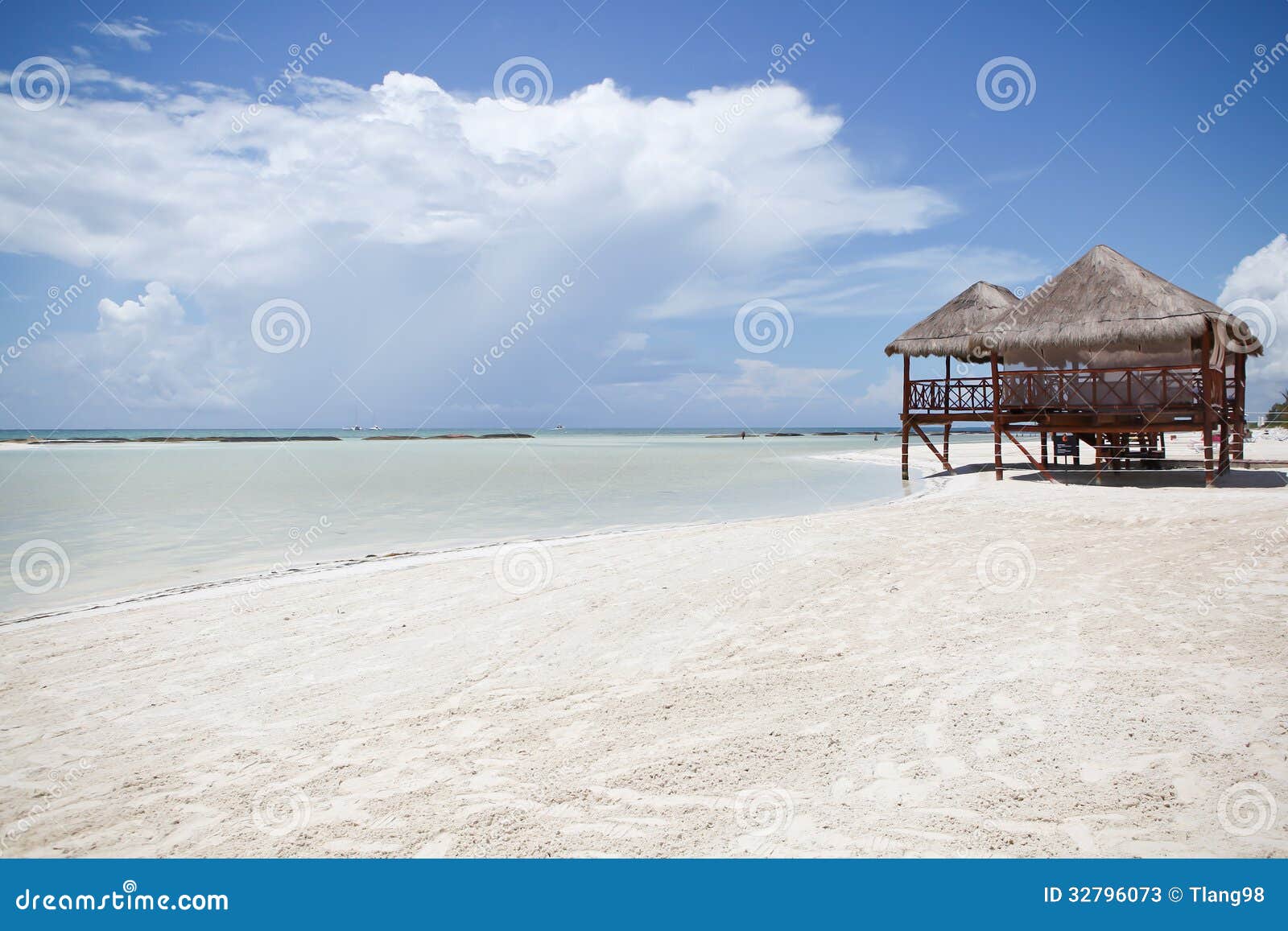 Beach shack stock image. Image of clear, mexico, relaxing - 32796073