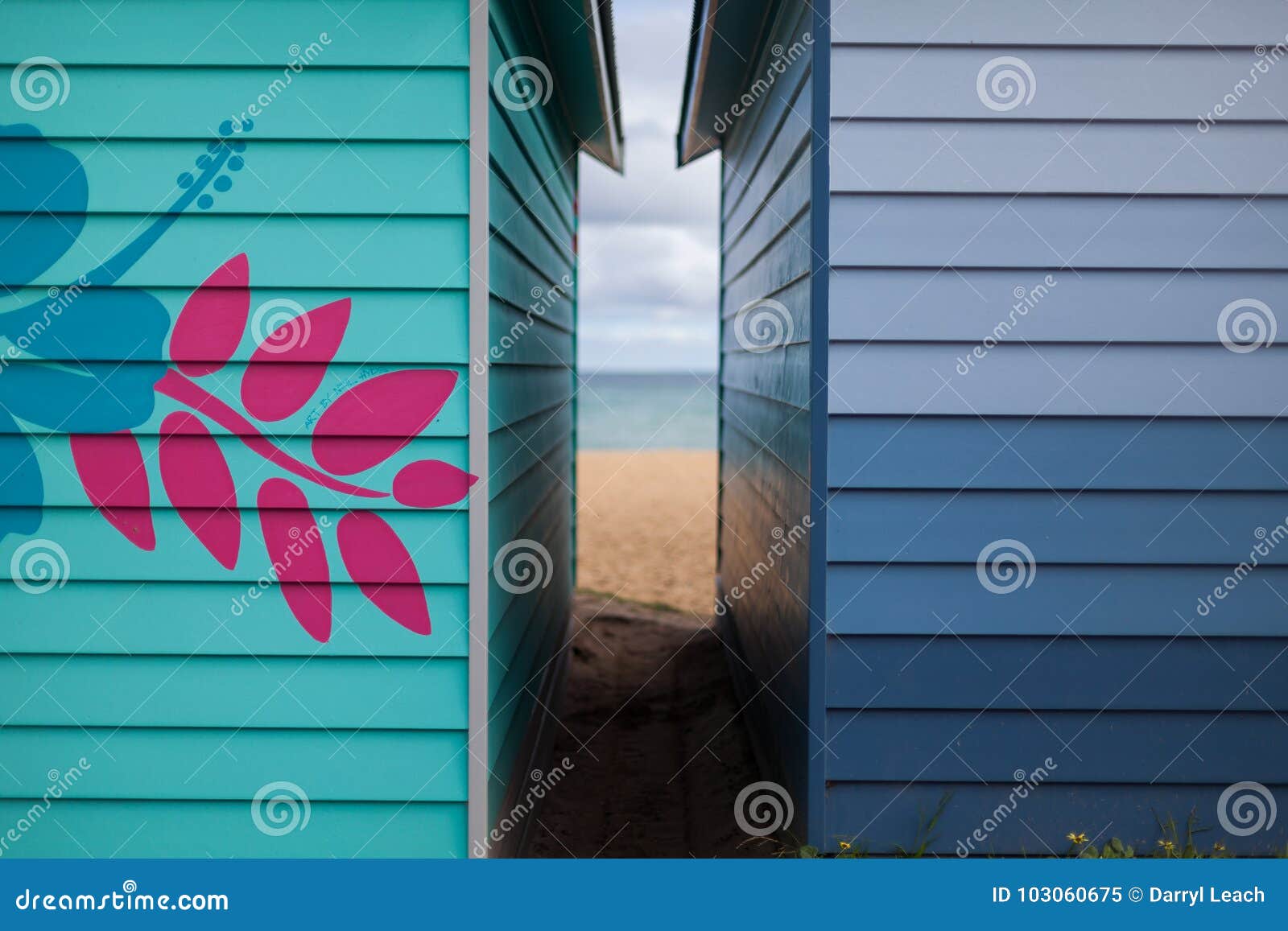 Beach Shacks stock image. Image of focus, sand, australia - 103060675