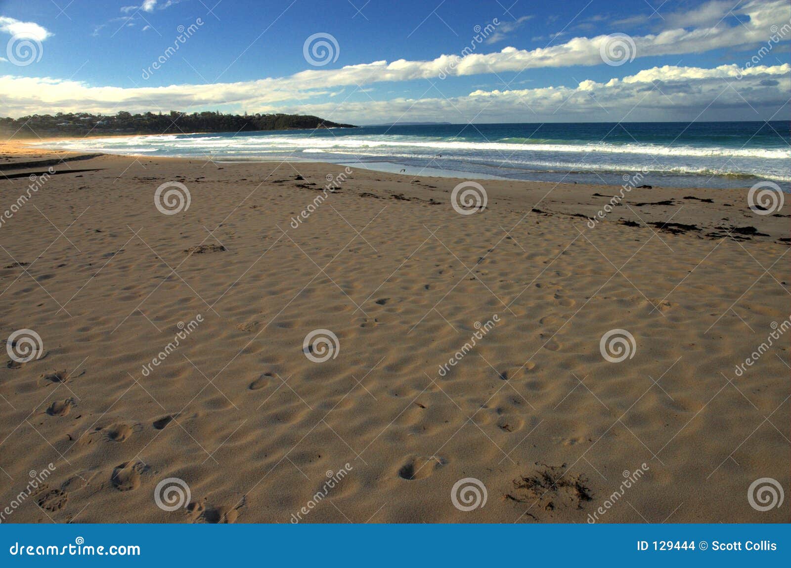 A beach in shadow stock photo. Image of sand, coast, headland - 129444