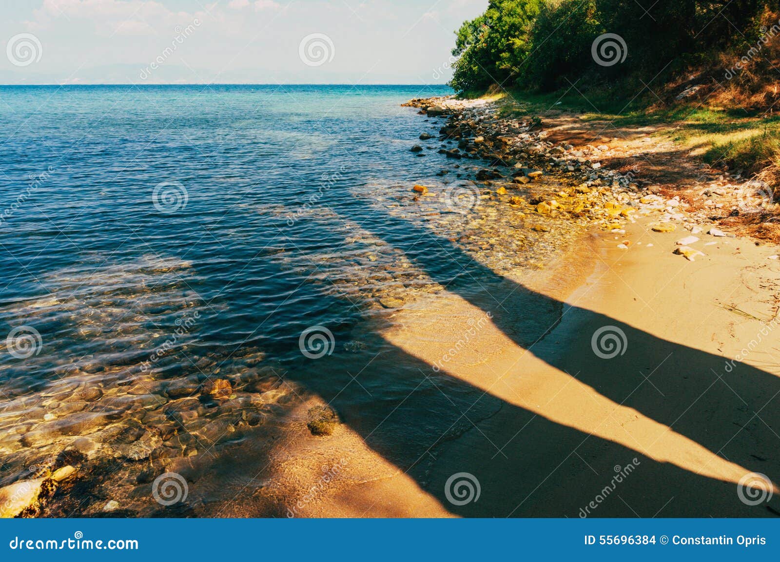 Beach shadows stock photo. Image of rocks, summer, warm - 55696384
