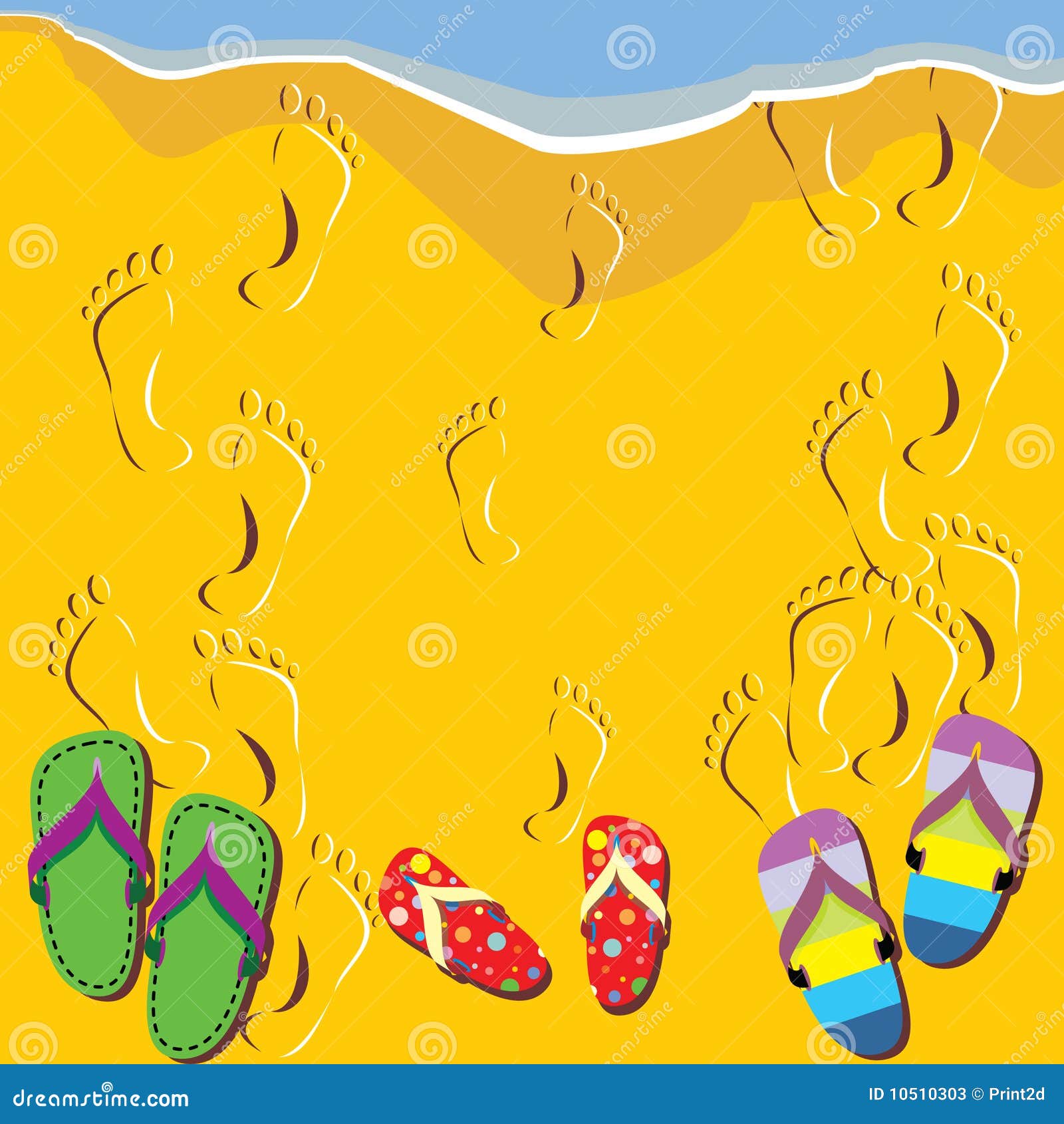 Beach_shoes stock illustration. Illustration of beach - 10510303
