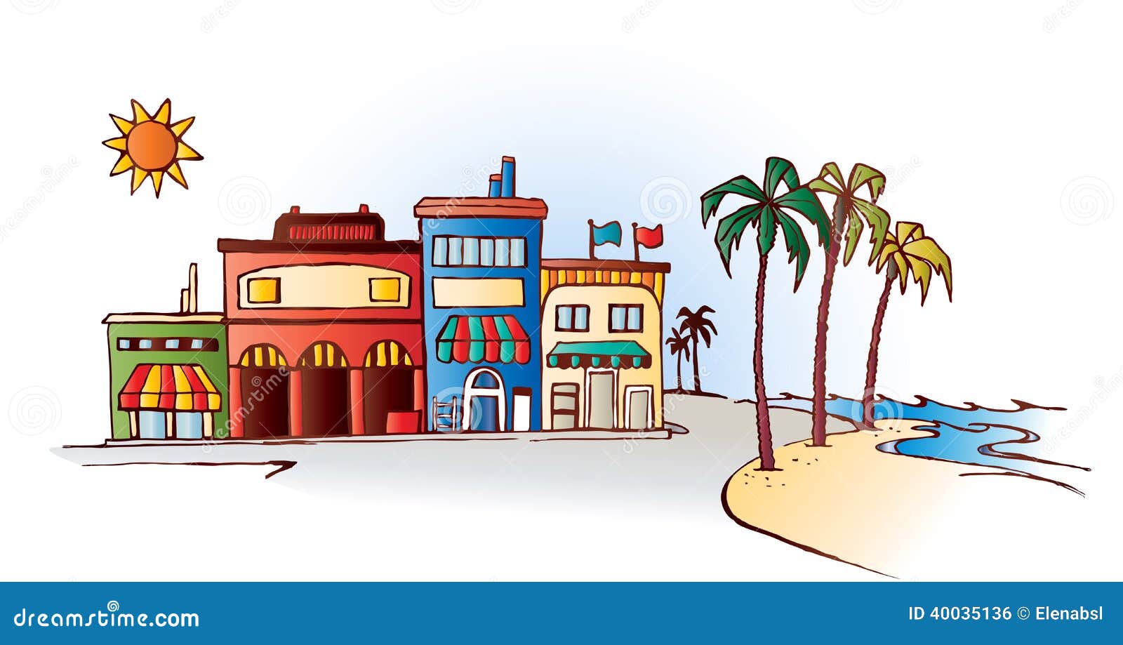 On The Beach Cartoon Vector | CartoonDealer.com #2949709