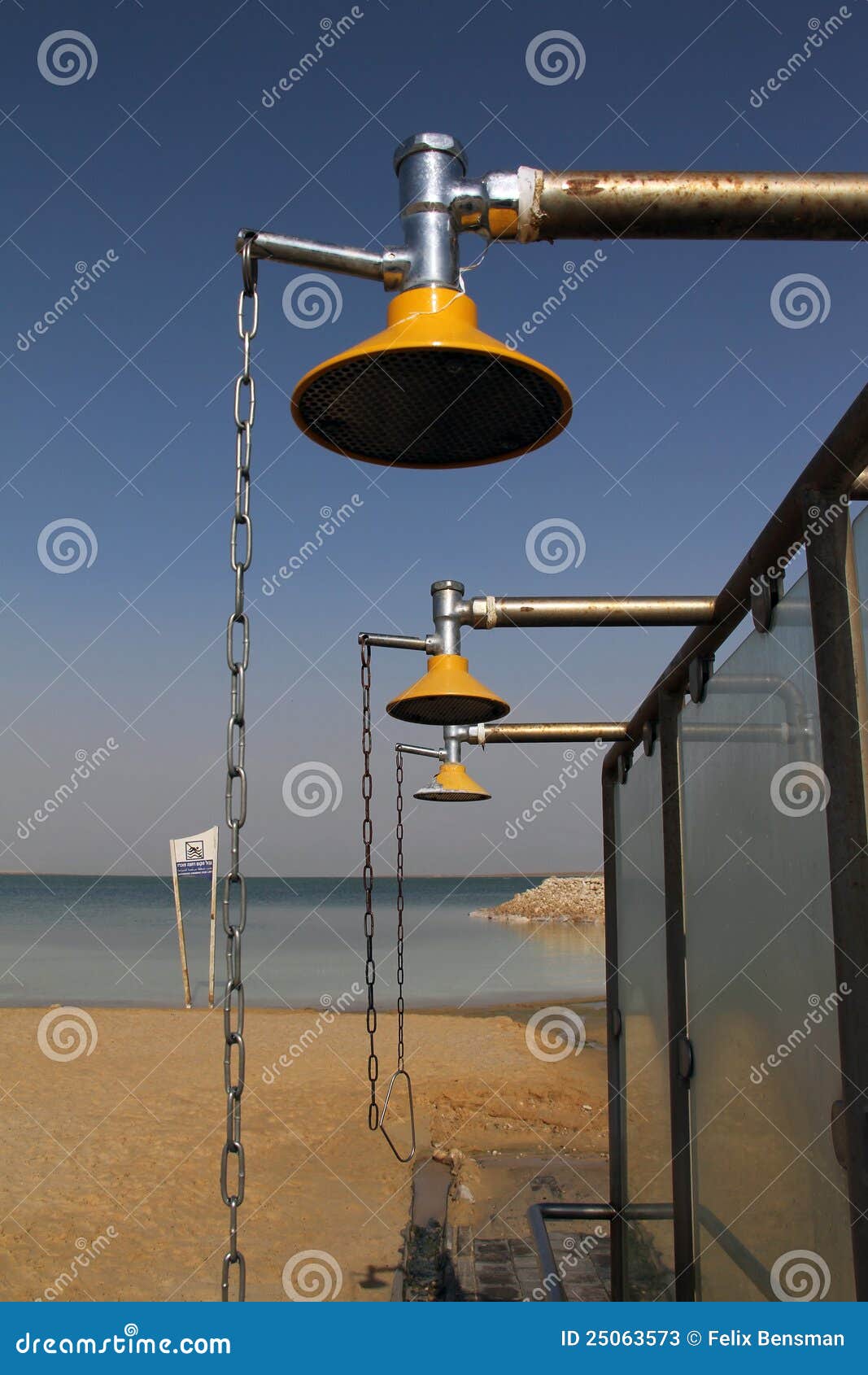 Beach Shower and sea stock image. Image of hygiene, flow - 25063573