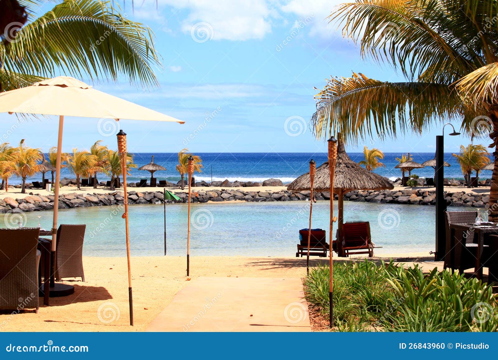 Beach side stock photo. Image of water, ocean, vacation - 26843960