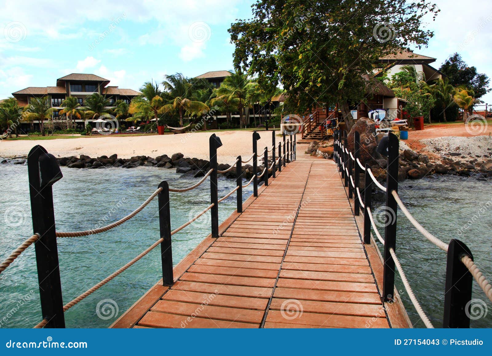 Beach side stock image. Image of beach, shore, sand, trees - 27154043