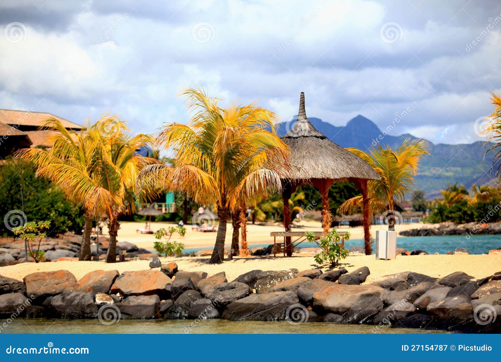 Beach side stock image. Image of ocean, blue, landscape - 27154787