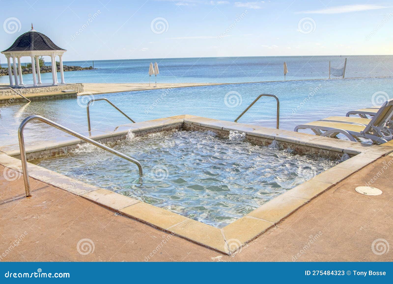 Beach Side, Resort Jacuzzi stock image. Image of relaxtion - 275484323