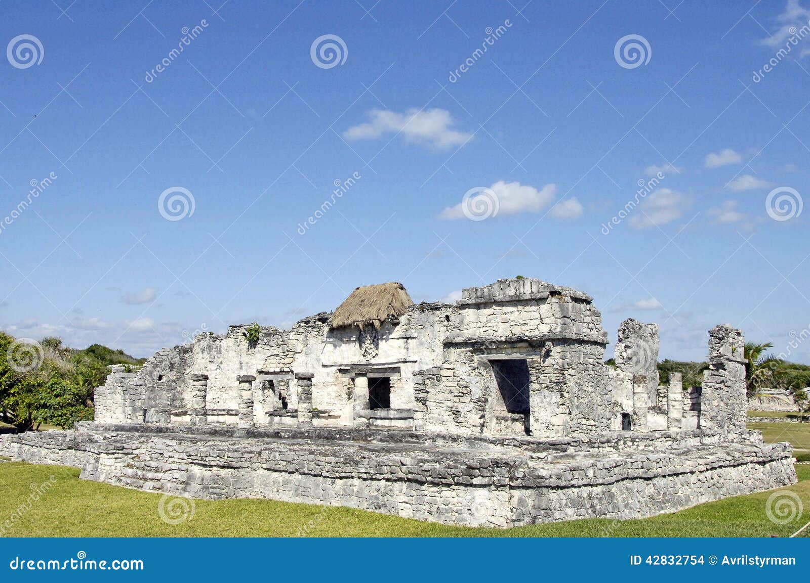 Tulum: Side View Of The Highest Temple Stock Image | CartoonDealer.com ...
