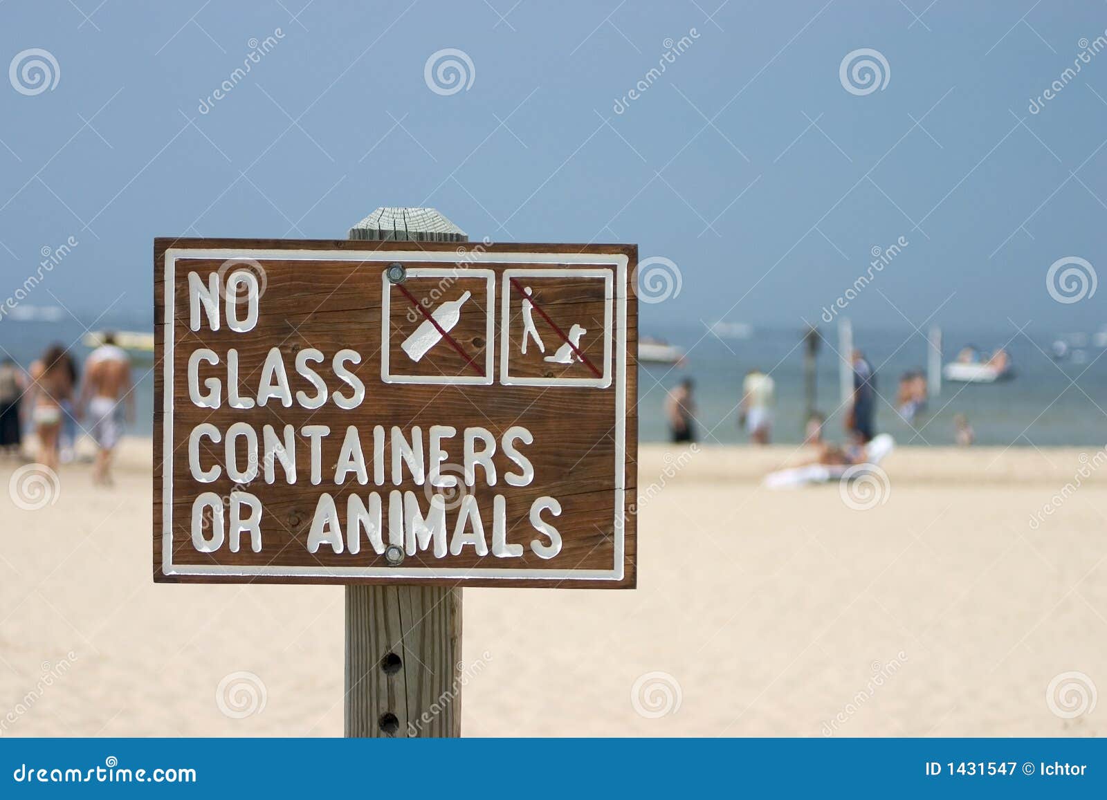 Beach Sign stock image. Image of lake, beach, brown, sign - 1431547