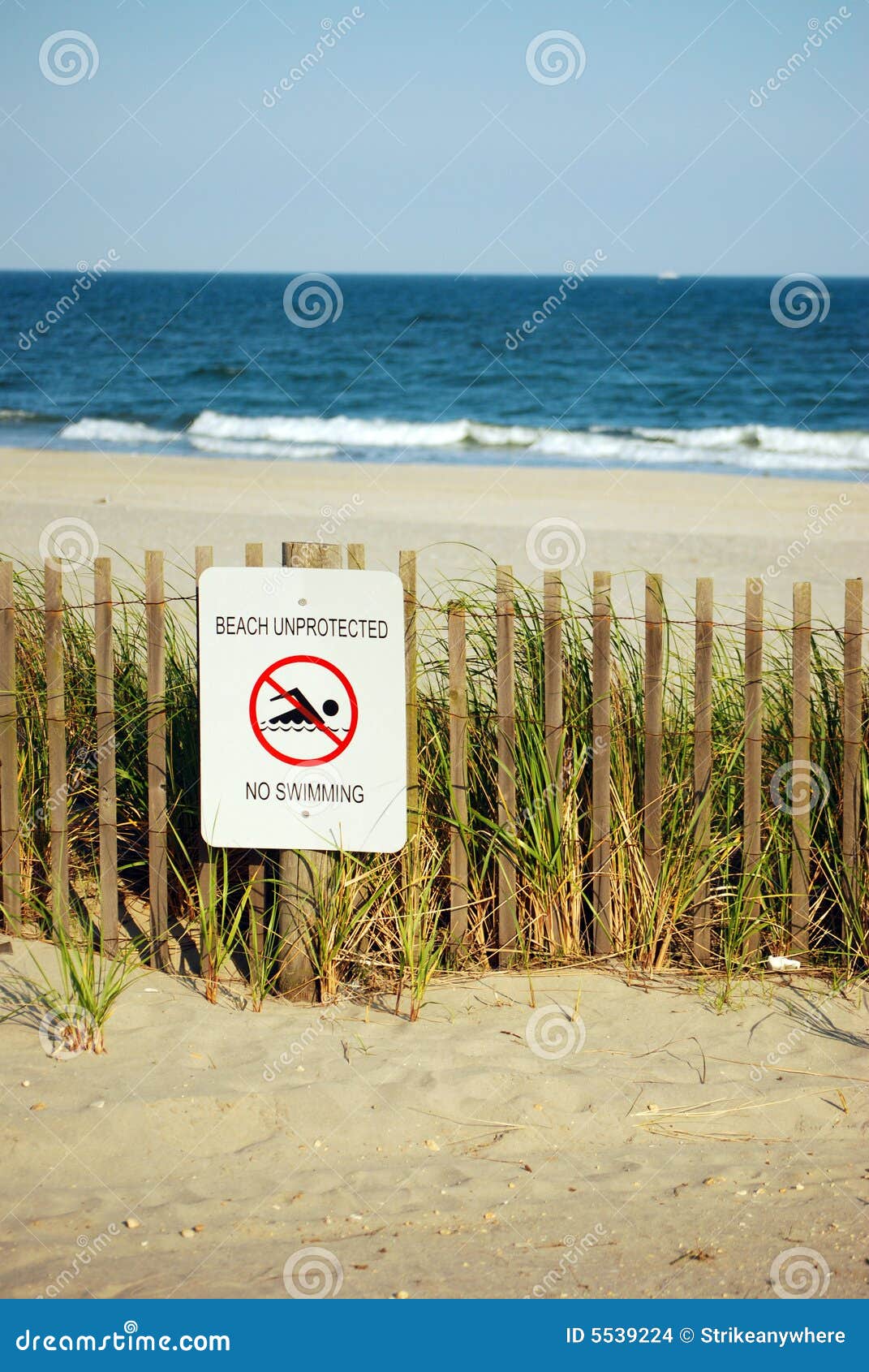 Beach sign stock photo. Image of warning, atlantic, protect - 5539224