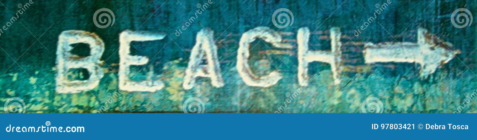 Beach sign stock image. Image of lettered, decor, green - 97803421