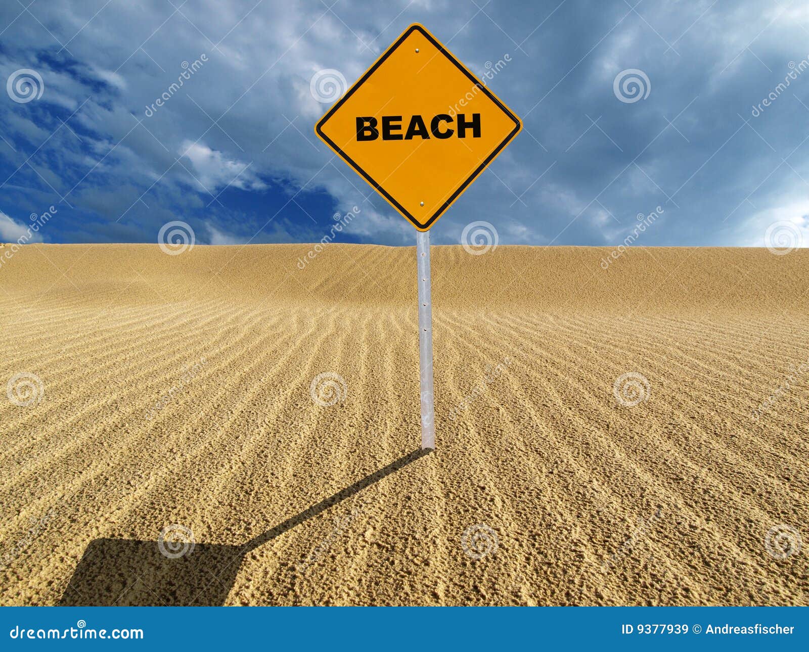 Beach sign on sand dune stock image. Image of nature, details - 9377939