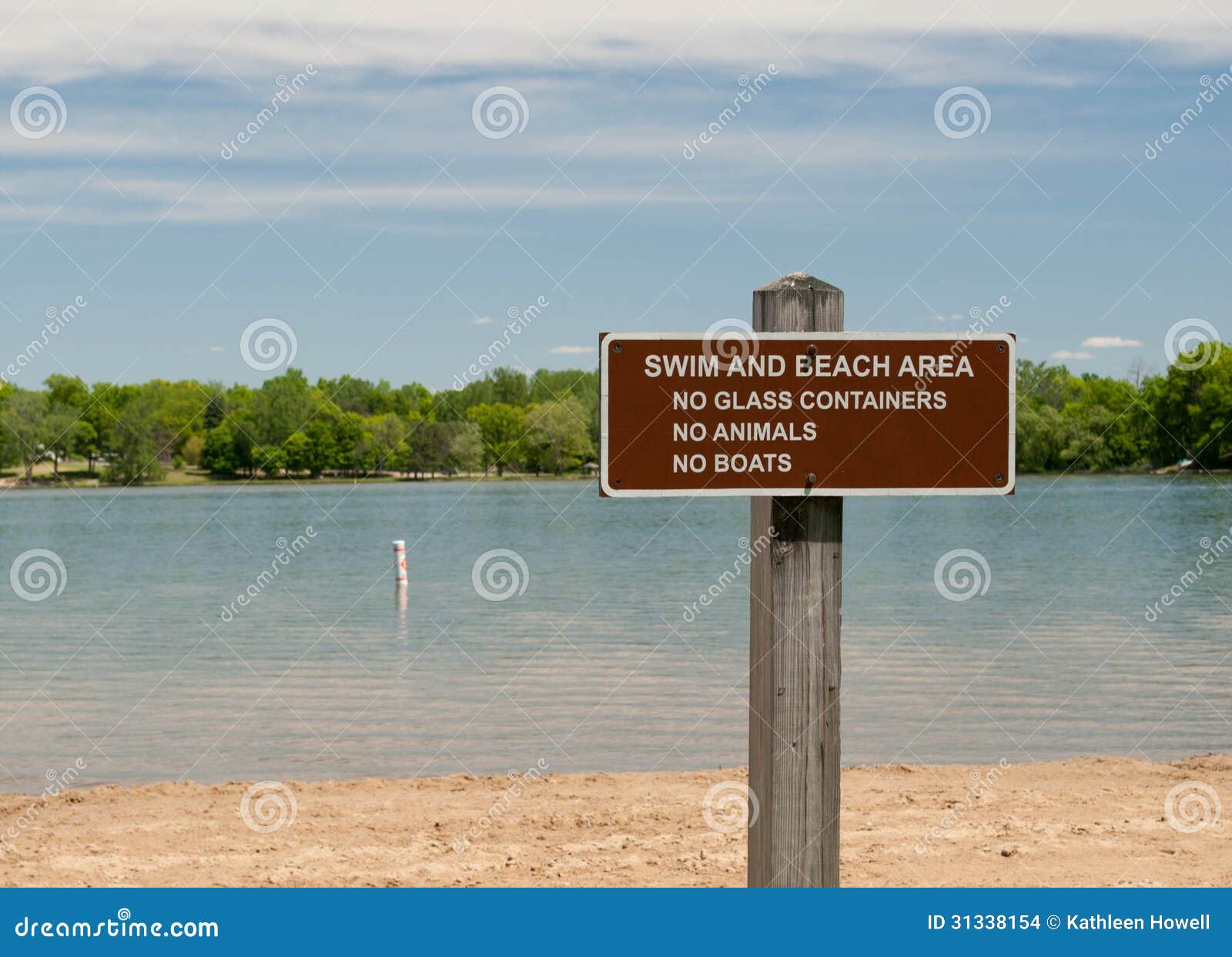 Beach Signage stock photo. Image of swim, white, containers - 31338154