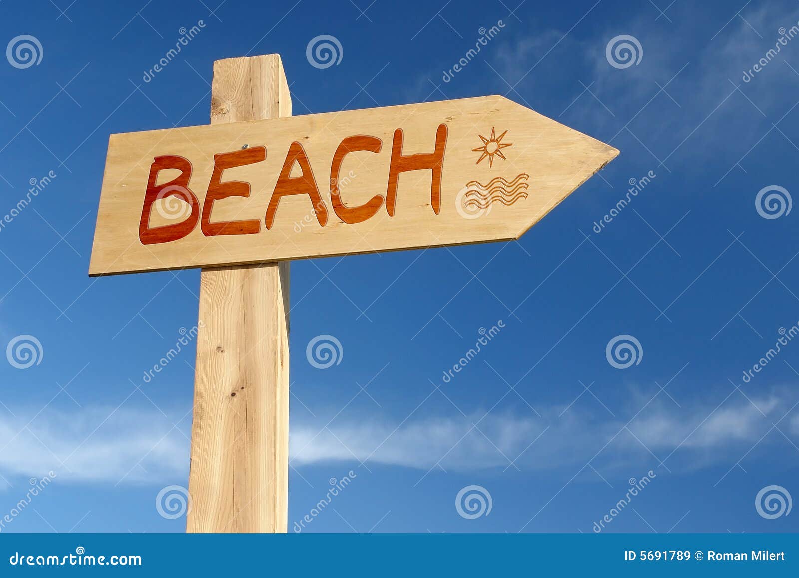Beach signpost stock image. Image of beach, waves, vacation - 5691789