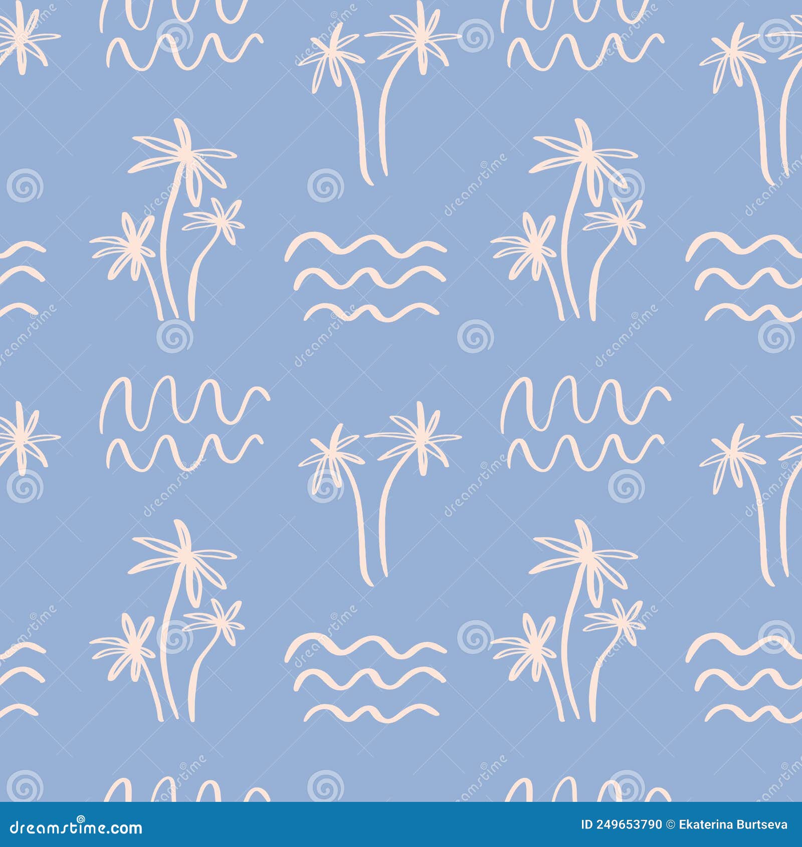 Beach Simple Boho Seamless Pattern Stock Vector - Illustration of ...