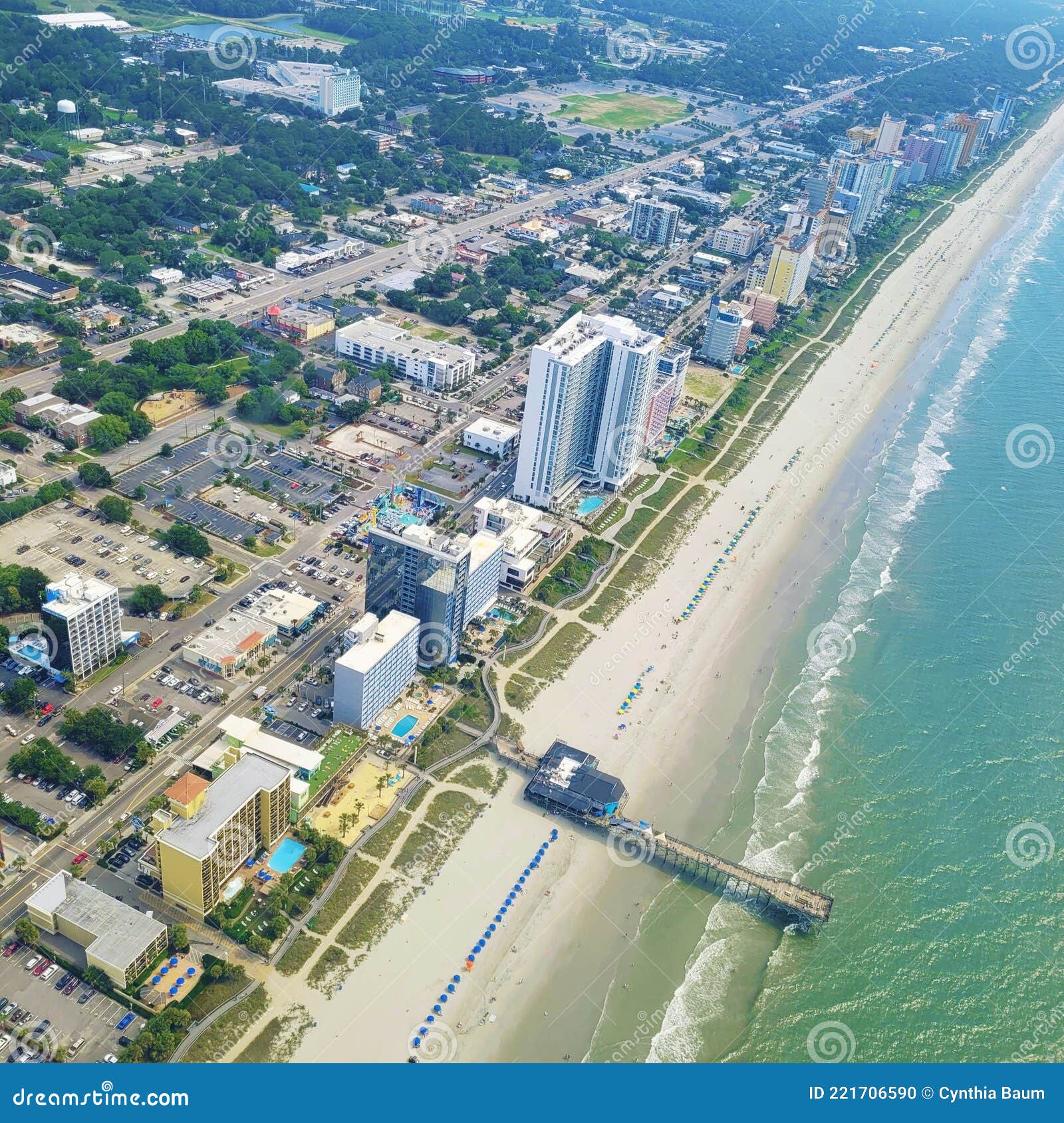 Beach from Sky Looking Down Ocean Stock Photo - Image of marina ...
