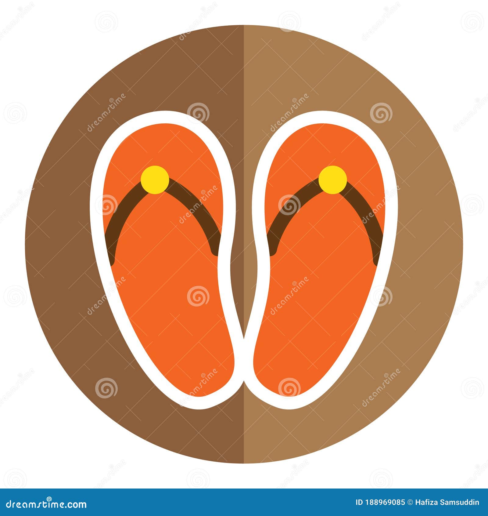 Beach Slipper. Vector Illustration Decorative Design Stock Vector ...