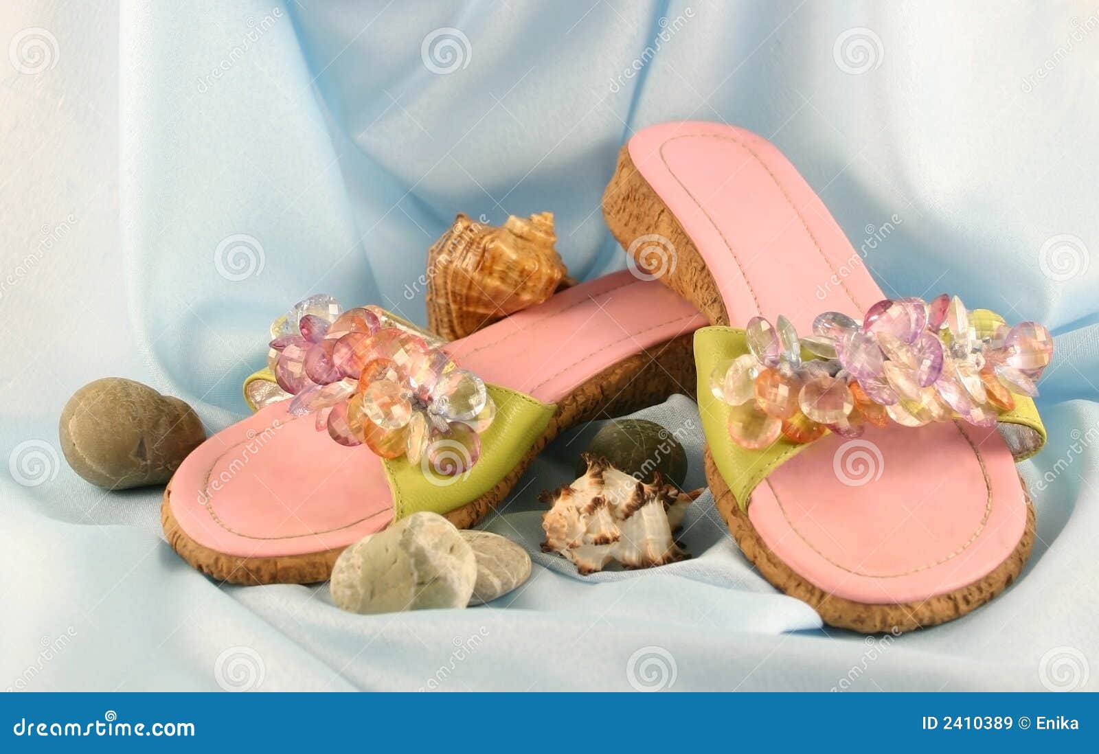 Beach slippers stock image. Image of design, objects, heat - 2410389