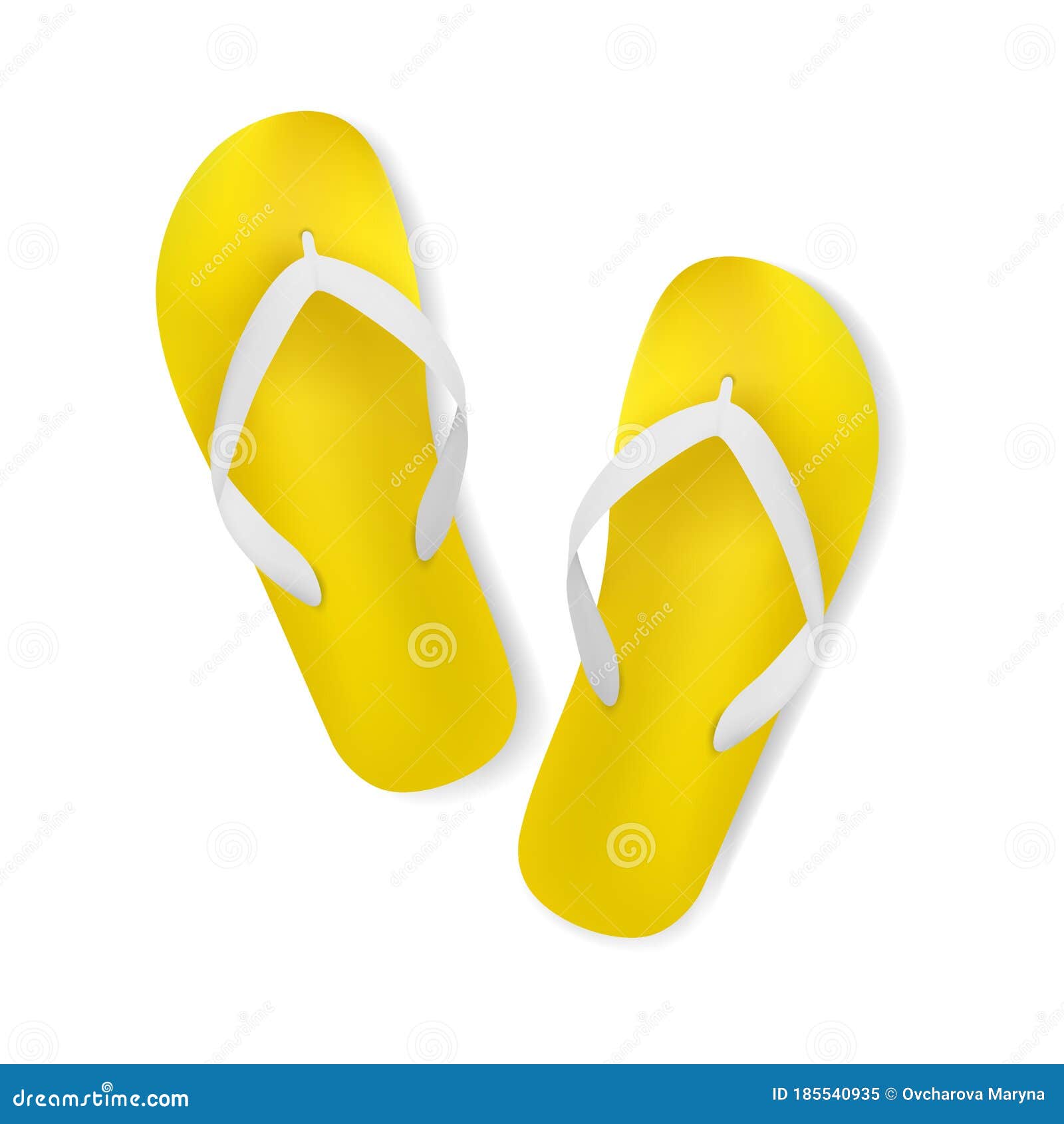 An Icon Of Flip Flops In Modern Style Isolated On White Background ...