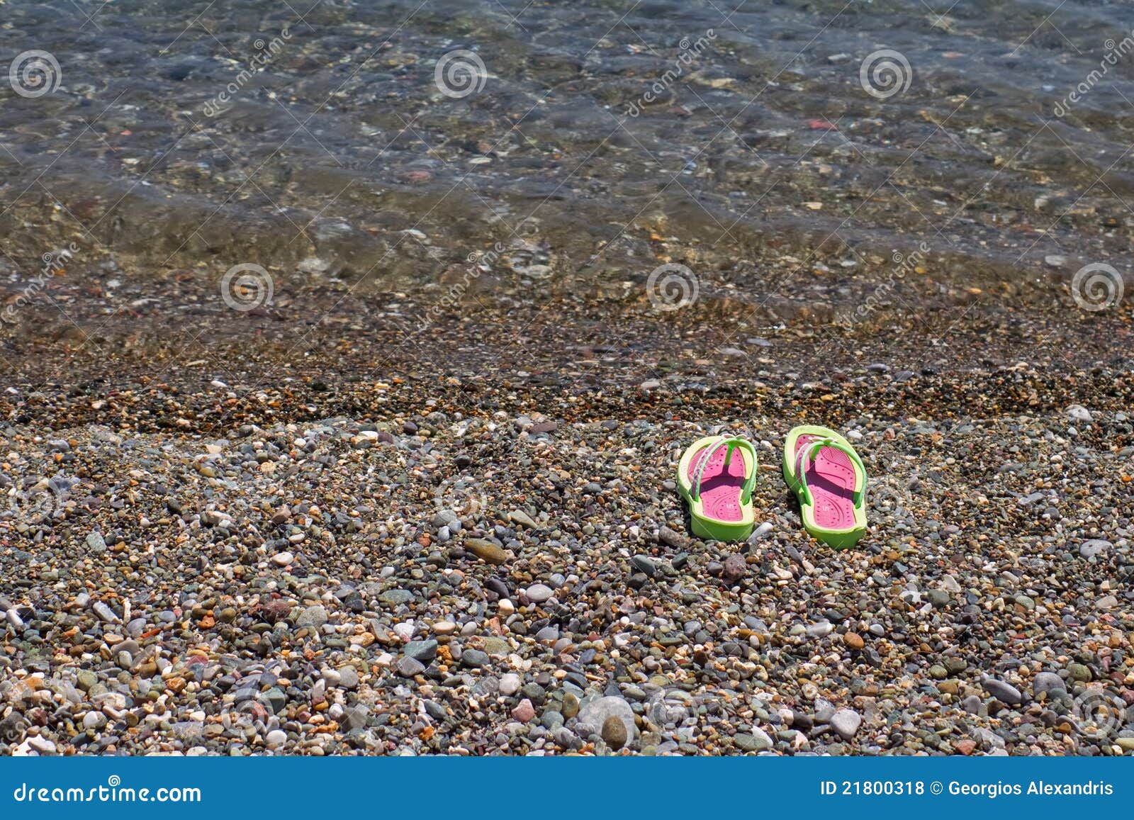 Beach Slippers by the Sea stock photo. Image of beach - 21800318
