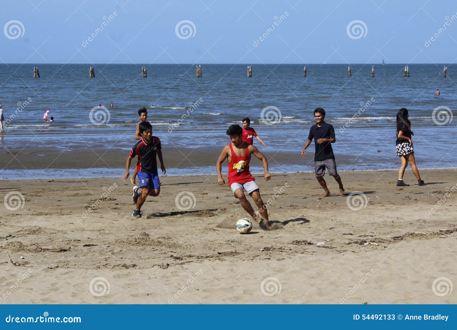 Beach soccer game editorial stock photo. Image of soccer - 54492133