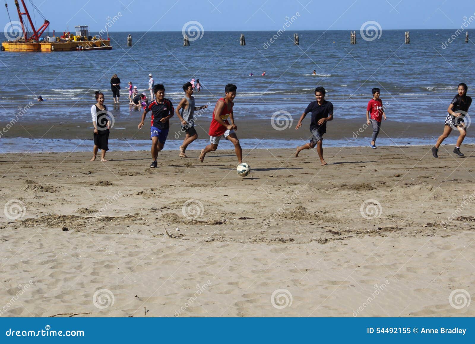 Beach soccer game editorial image. Image of adults, sunshine - 54492155