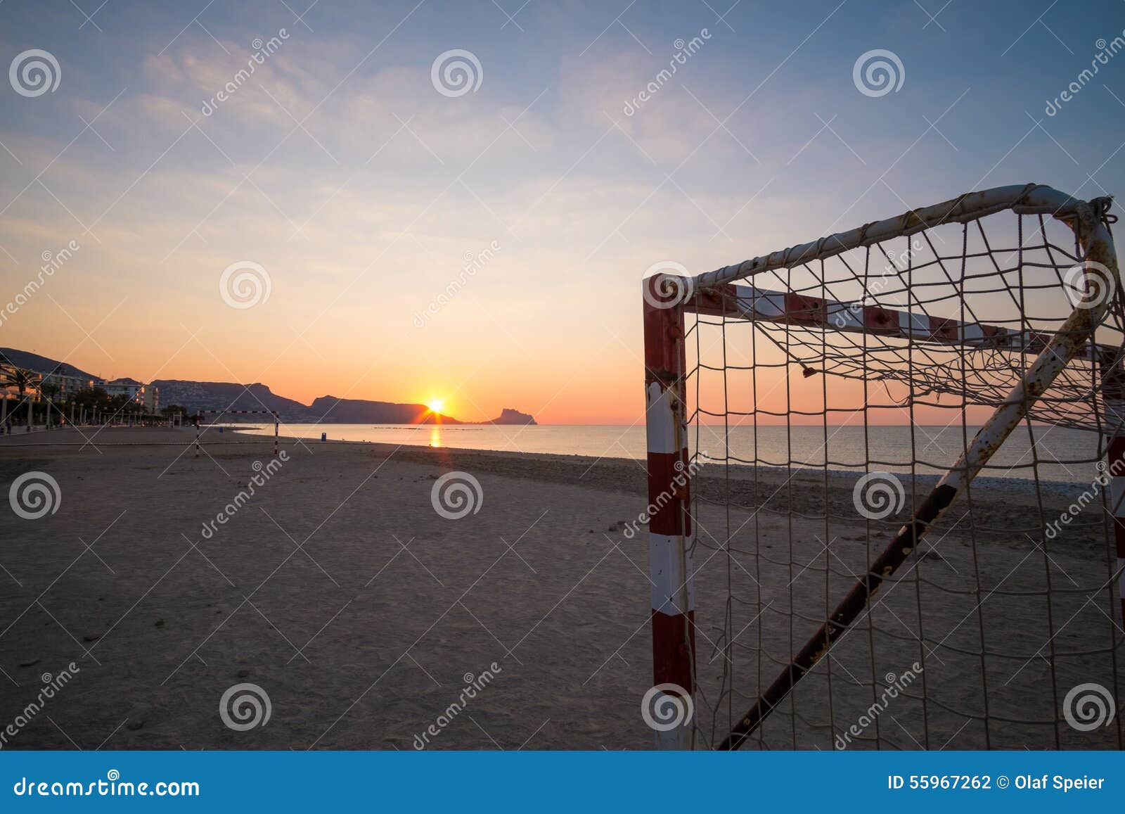 Beach soccer goals stock photo. Image of europe, football - 55967262