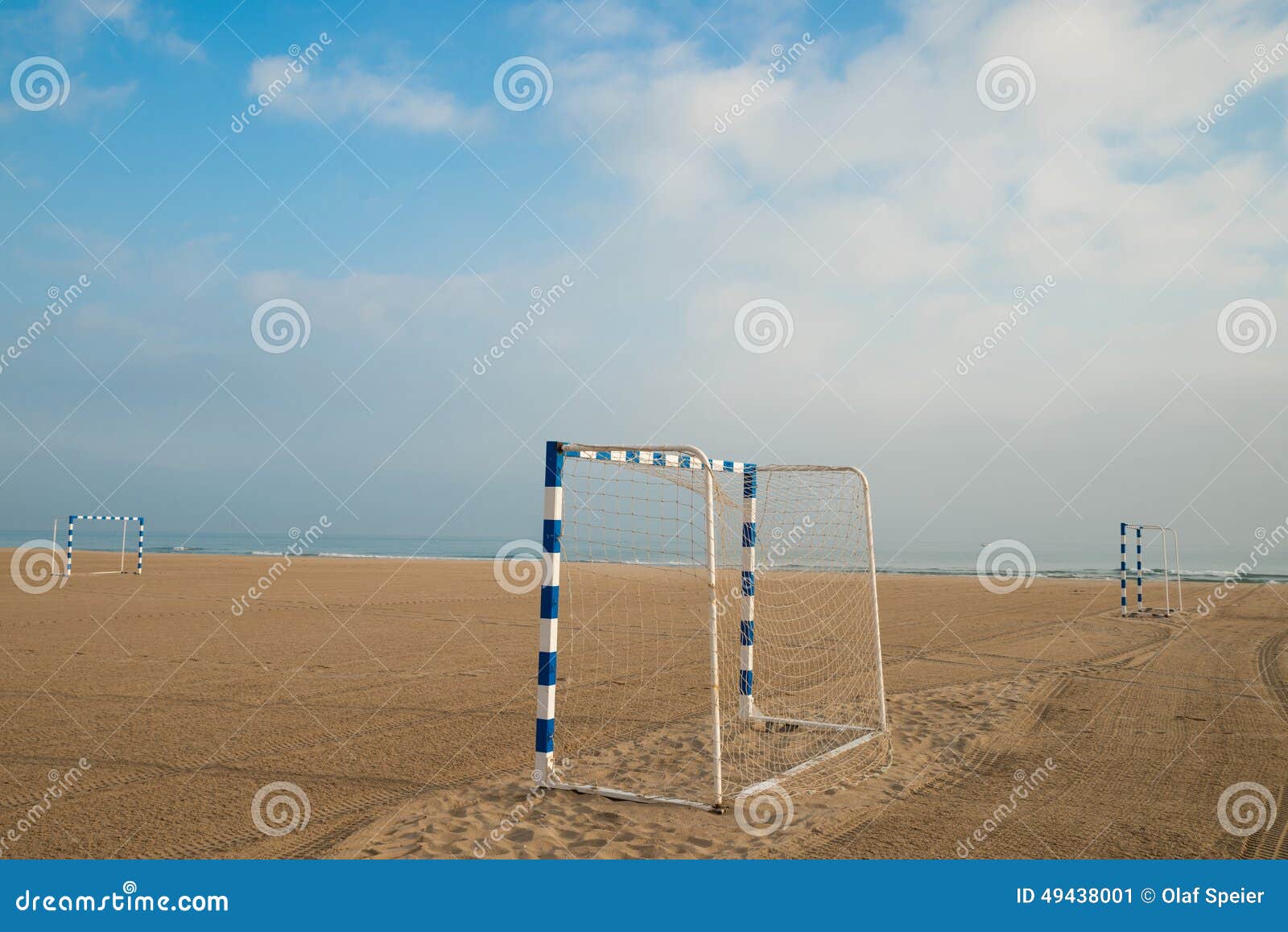 Beach soccer goals stock image. Image of sand, beach - 49438001