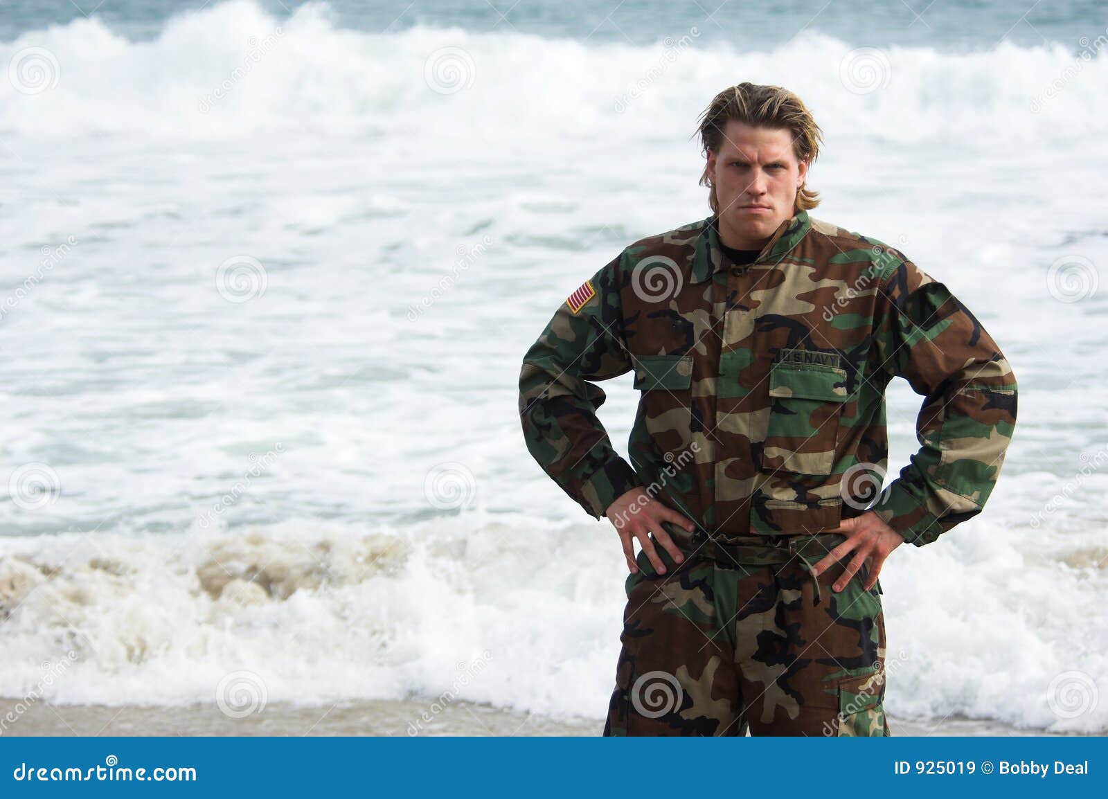 Beach Soldier stock image. Image of beach, navy, soldier - 925019
