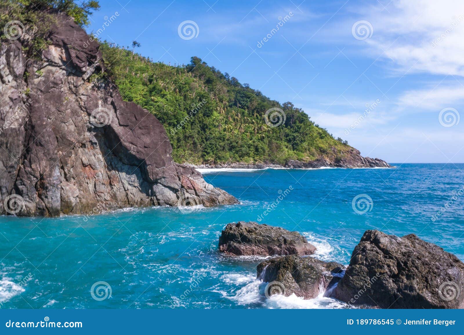 Beach Somewhere in the Philippines Stock Image - Image of terrain, cape ...