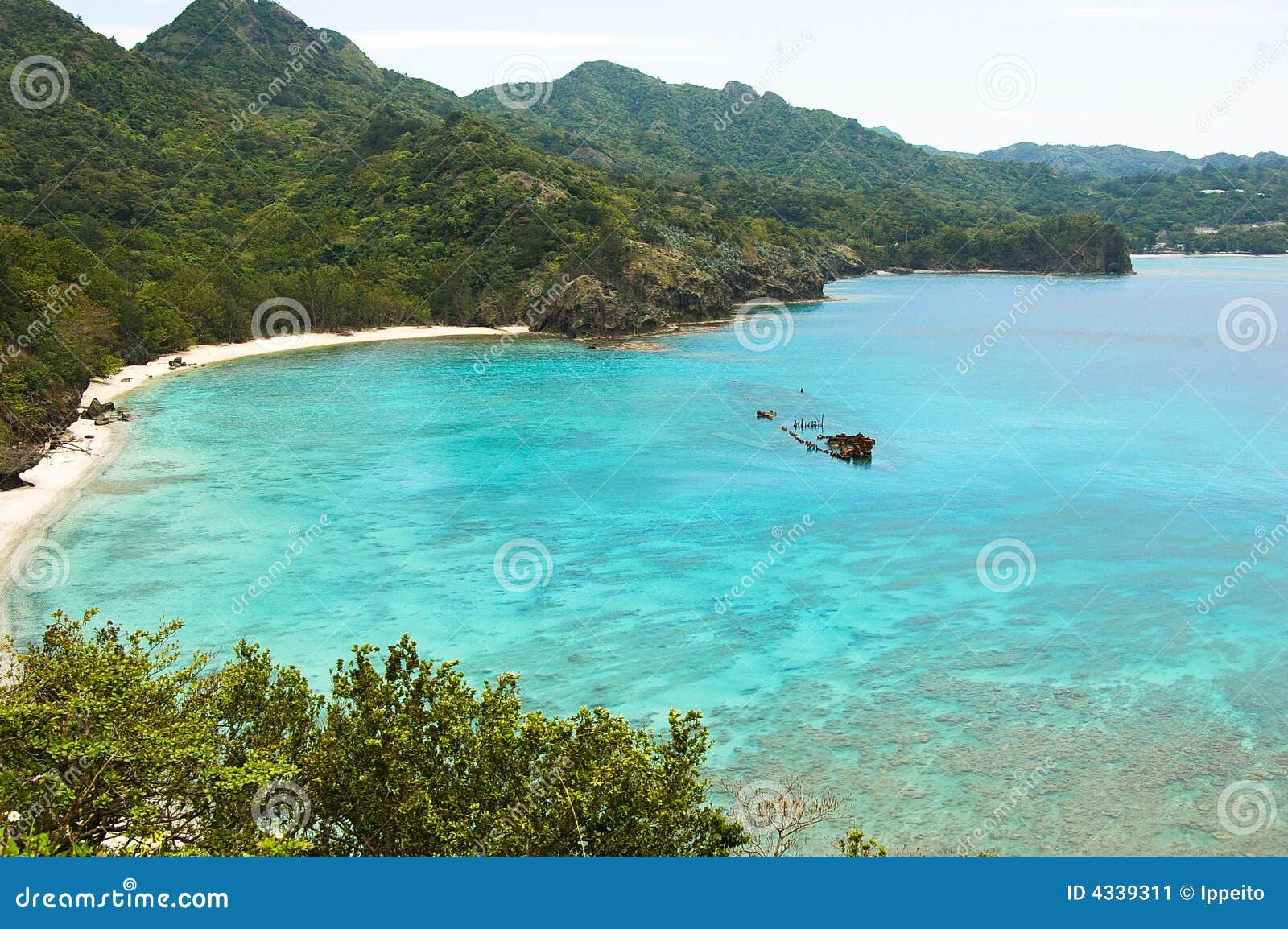 Beach in southern Japan stock image. Image of hills, landscape - 4339311