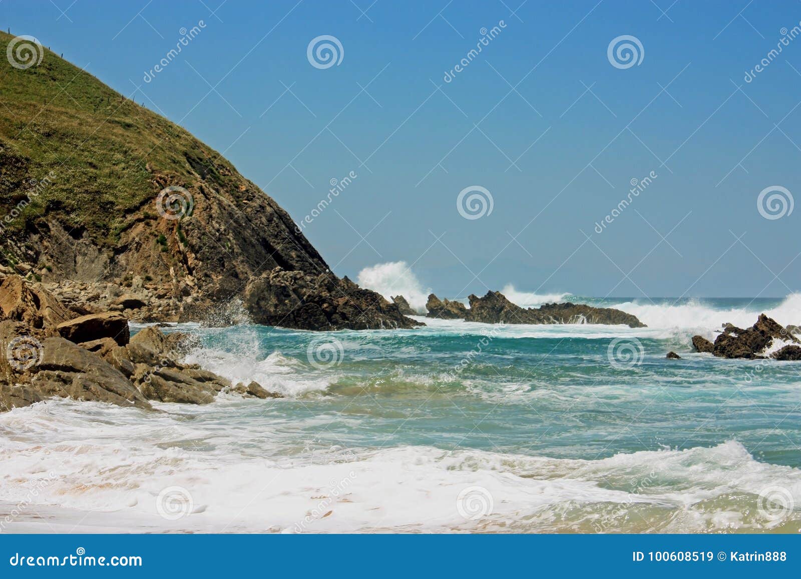 Beach in Soto De La Marina, Spain Stock Image - Image of relax, ocean ...