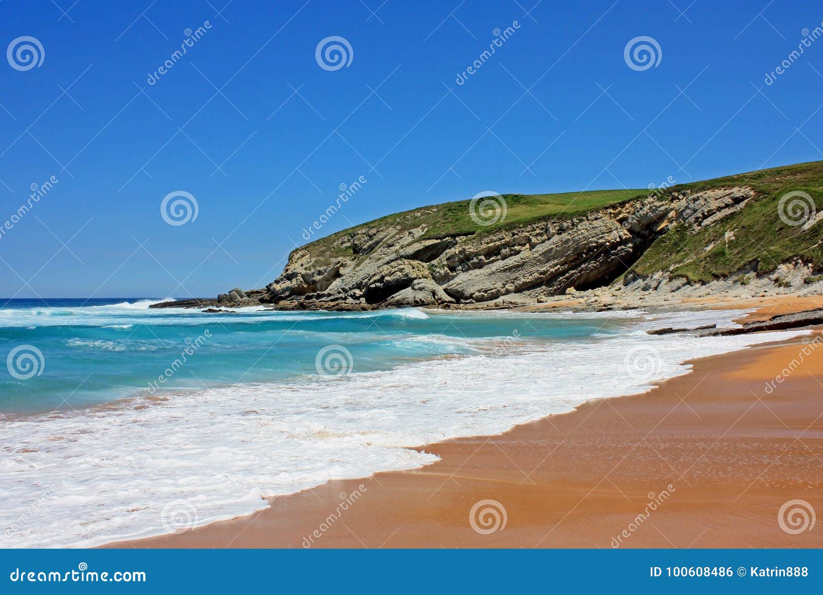 Beach Located in Suances, Spain Stock Photo - Image of view, summer ...