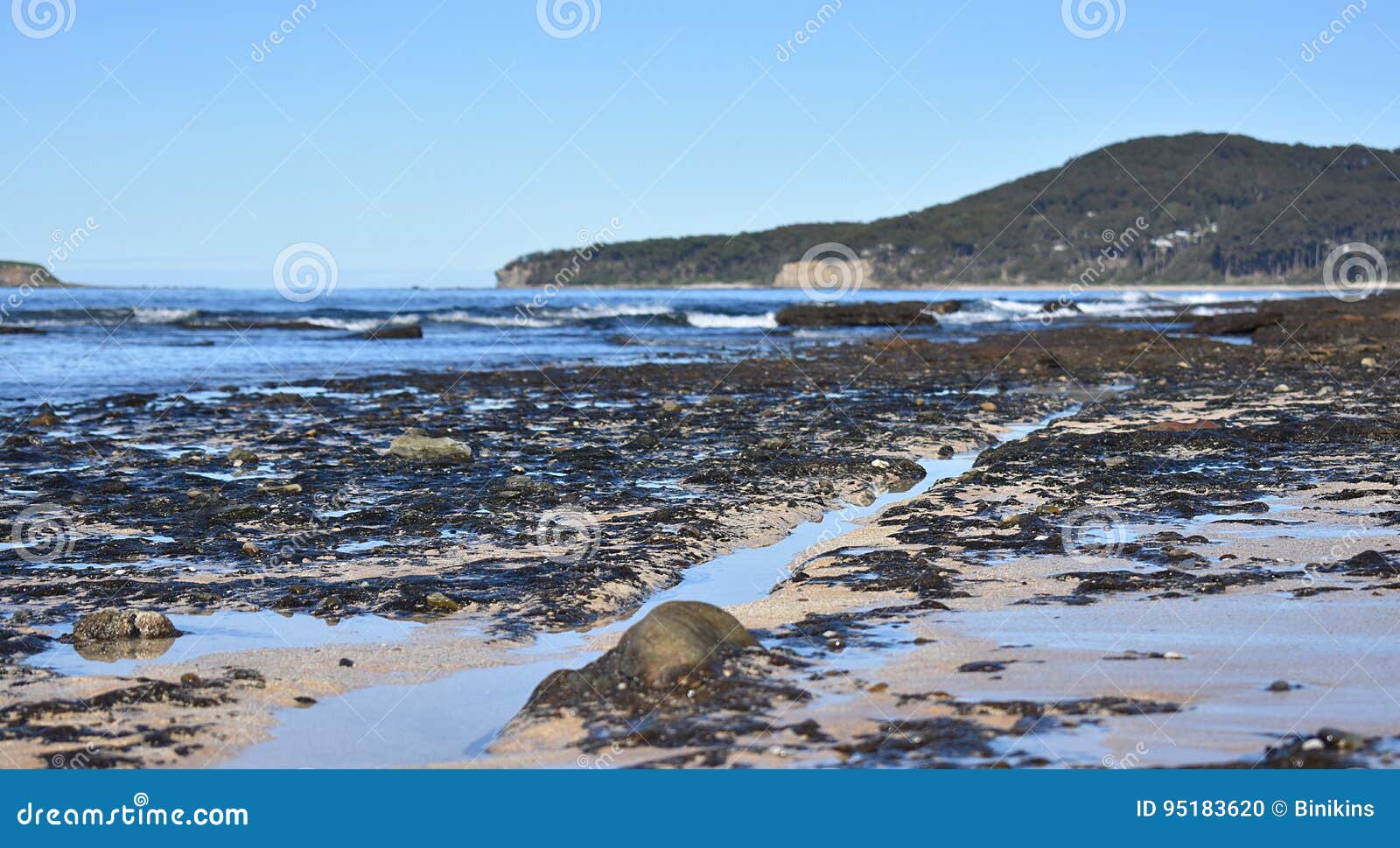 Beach Split Rocks stock photo. Image of pebbly, holiday - 95183620