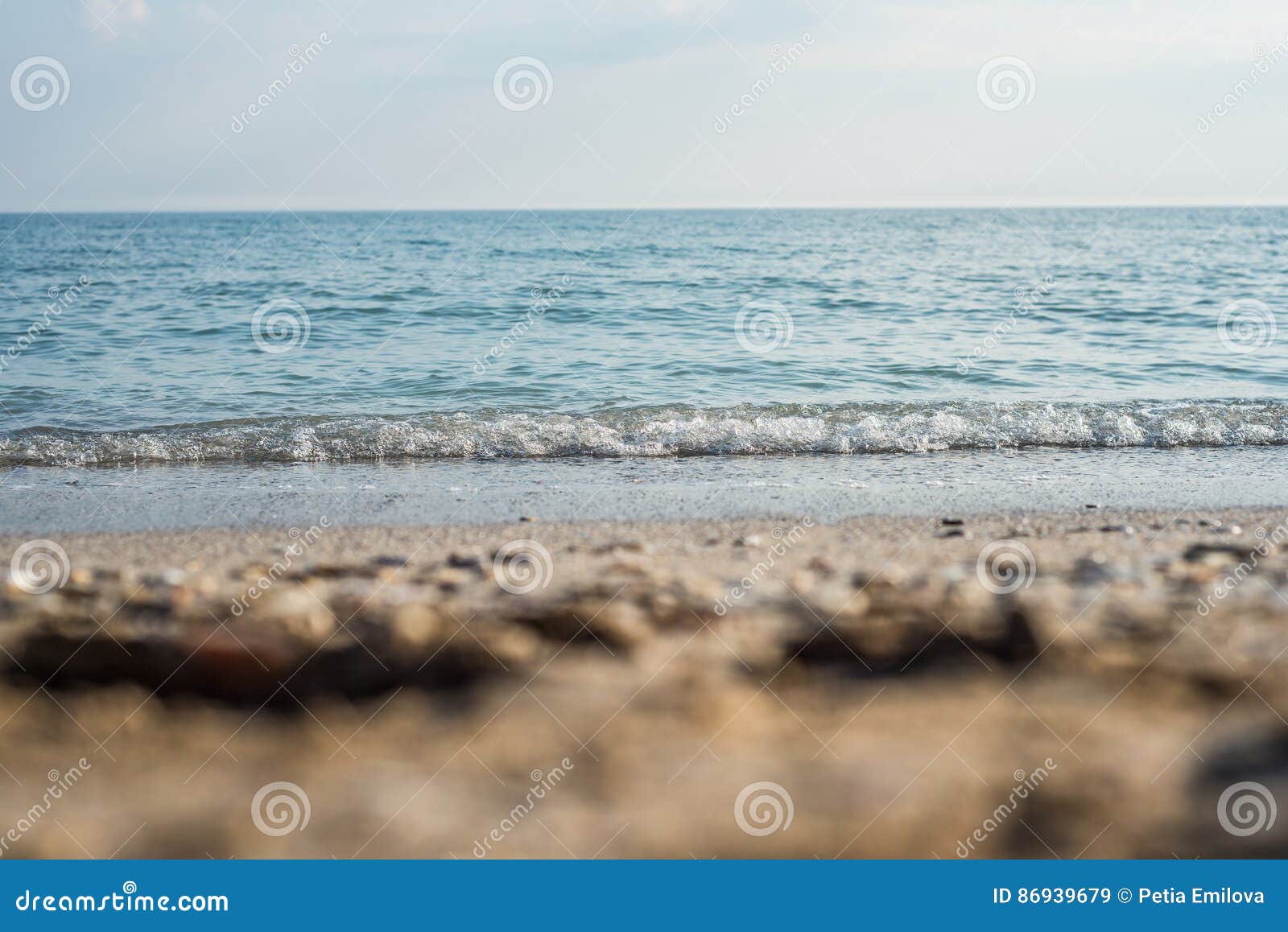 Beach during Spring. Sand and Sea Stock Image - Image of marine, cloud ...