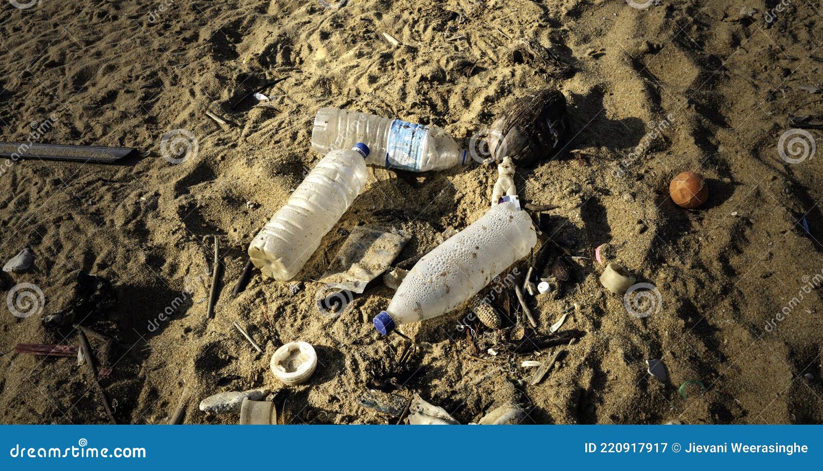 Polluted Sri Lankan Beach with Garbage Stock Image - Image of junk ...