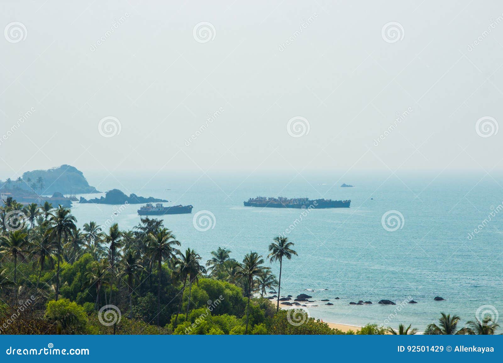 Beach in the State of Maharashtra, India. View from Redi Fort Stock ...