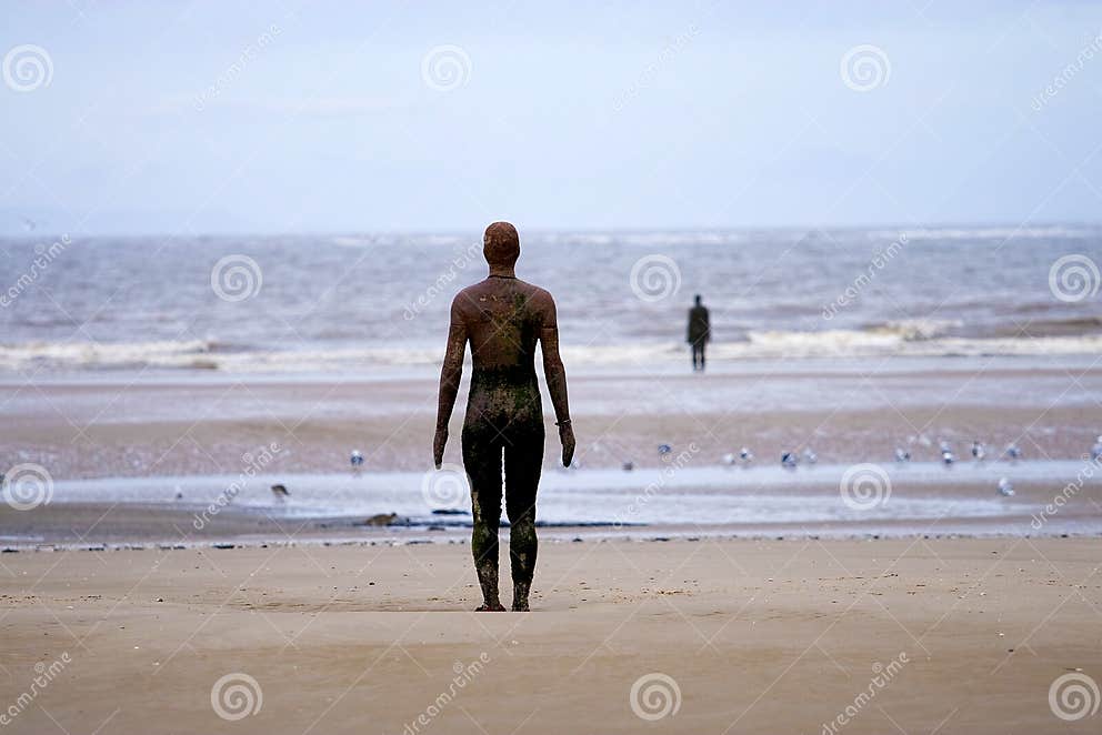 Beach statue stock image. Image of steel, crosby, anthony - 3967377