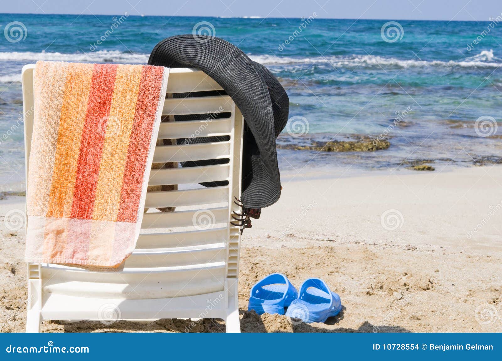 Beach Still Life stock photo. Image of chair, summer - 10728554