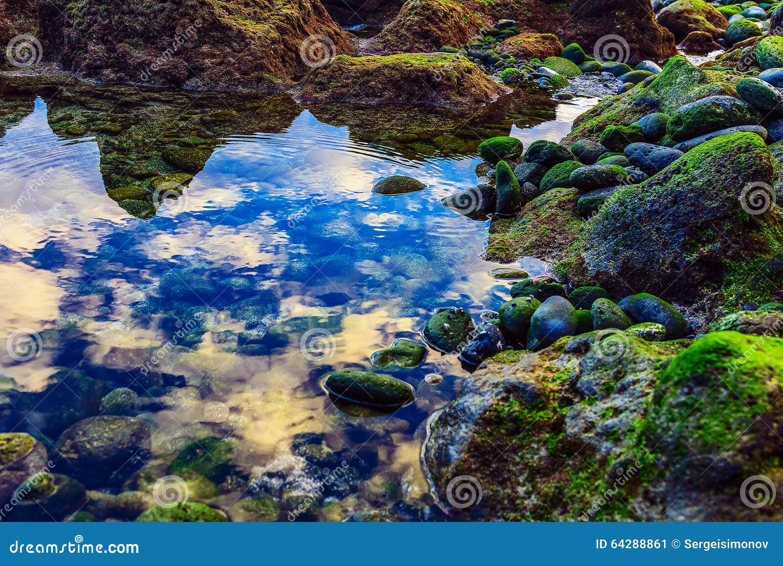 Beach Stones in Ocean Abstract Background Stock Image - Image of rock ...