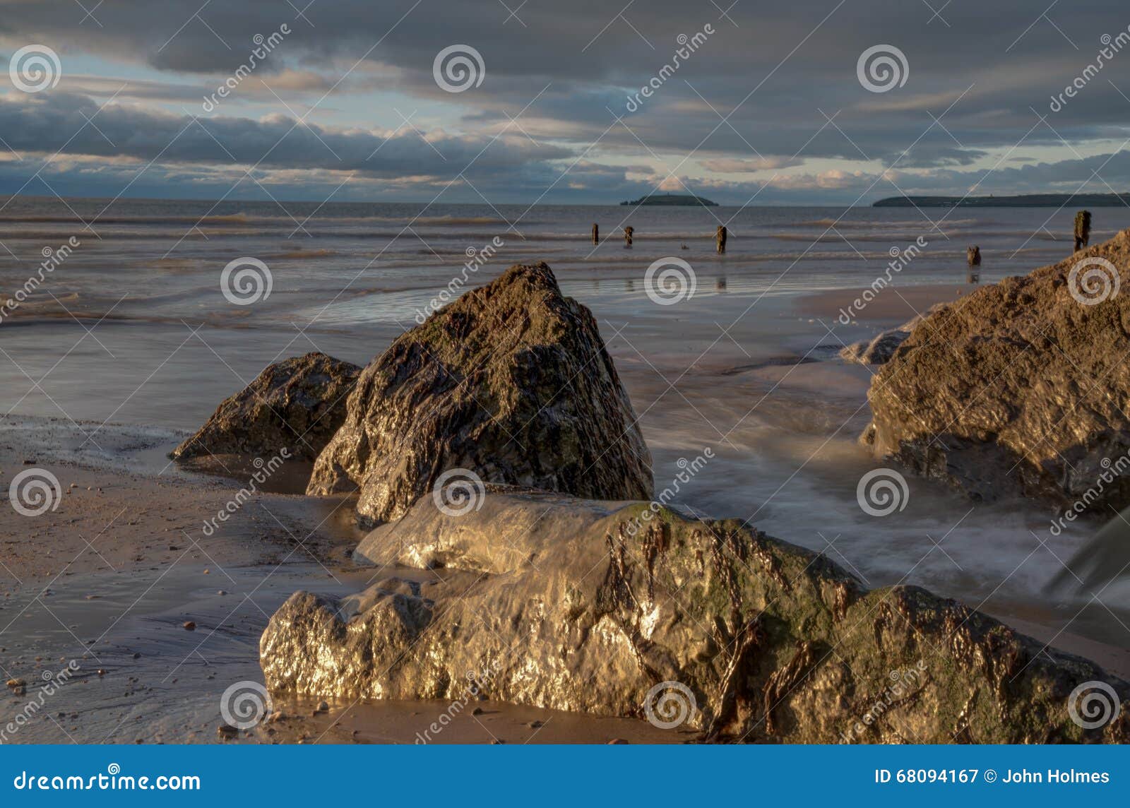 Beach Stream stock image. Image of breakers, beach, reflections - 68094167