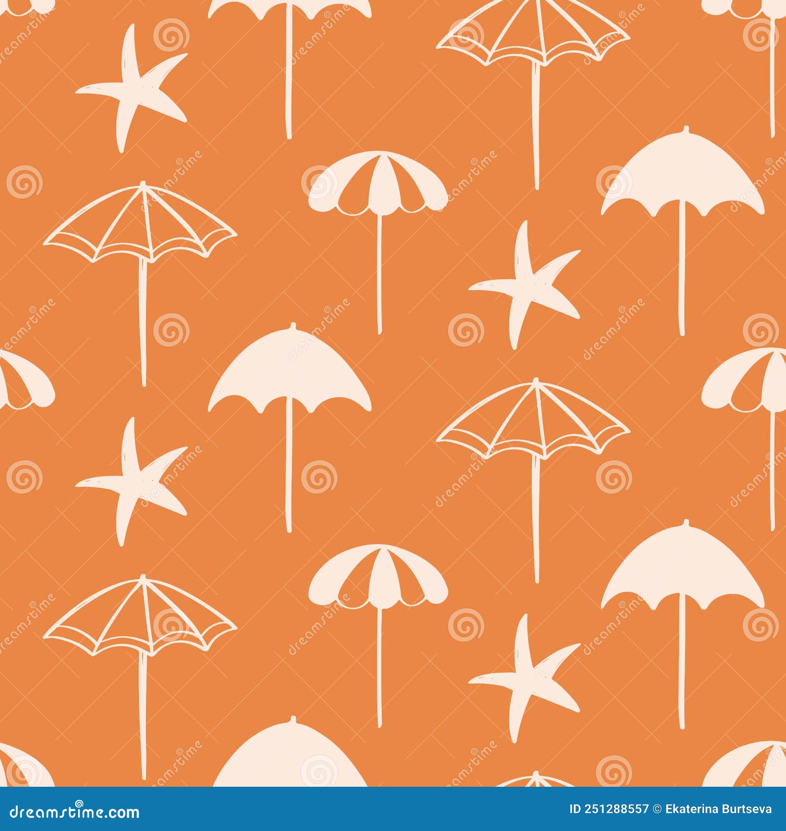 Beach Sumer Simple Boho Seamless Pattern Stock Vector - Illustration of ...