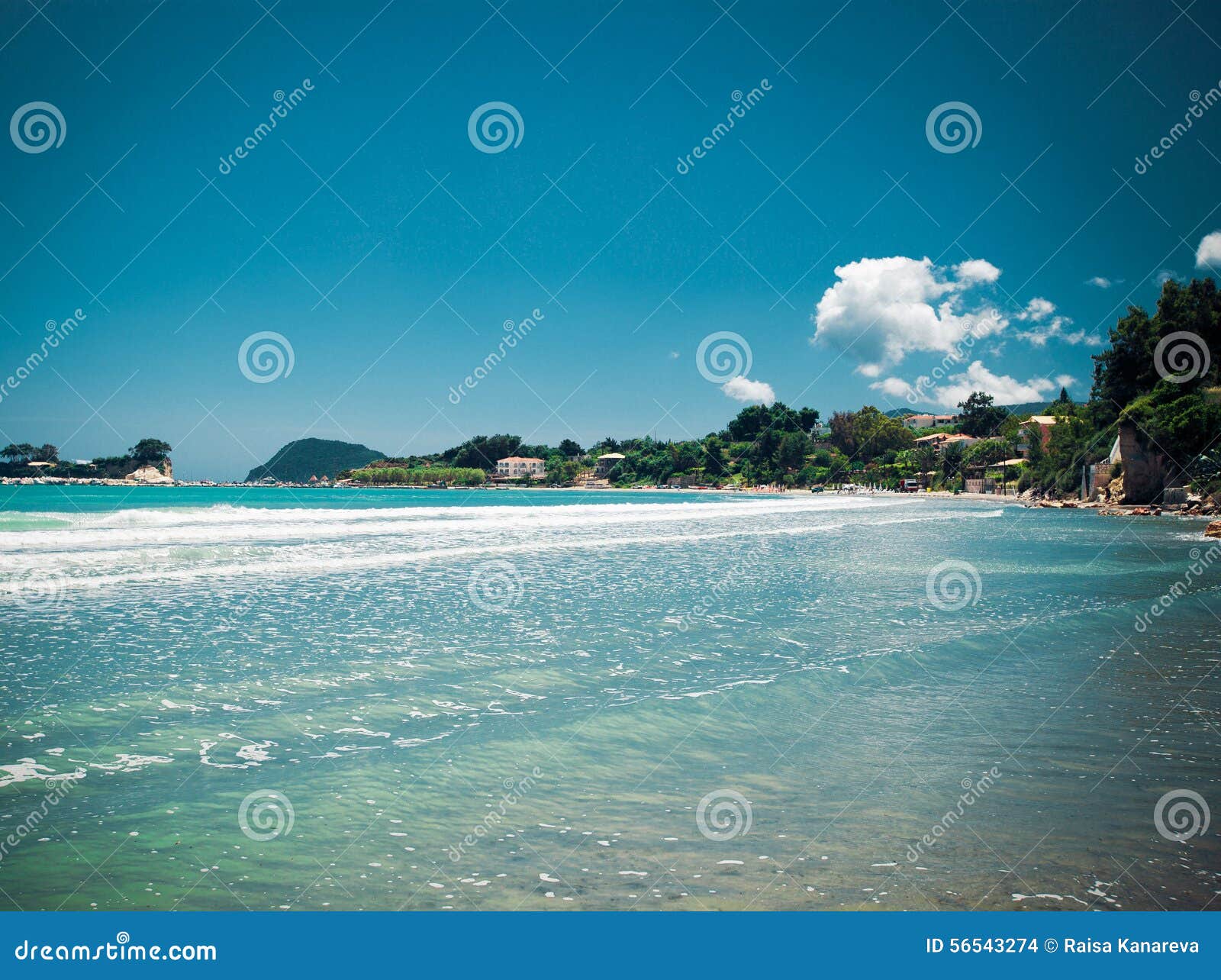 Beach Summer with Clouds and Blue Sky Stock Photo - Image of peace ...