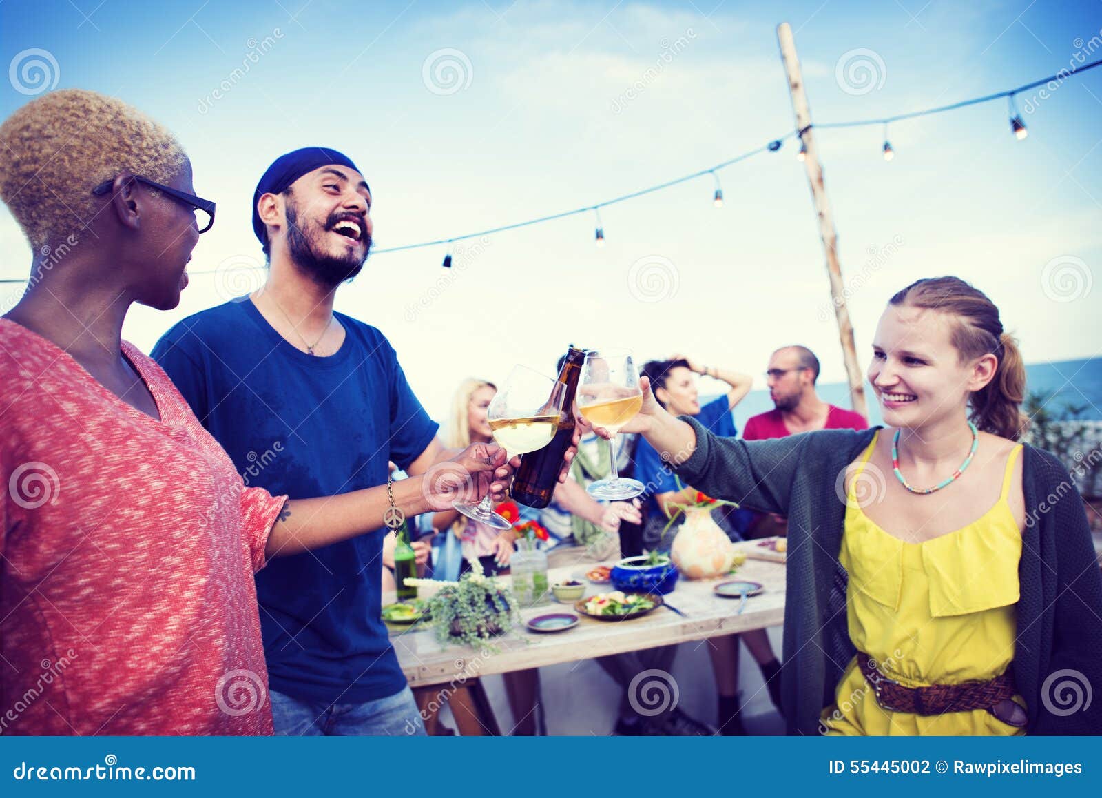 Beach Summer Dinner Party Celebration Concept Stock Photo - Image of ...