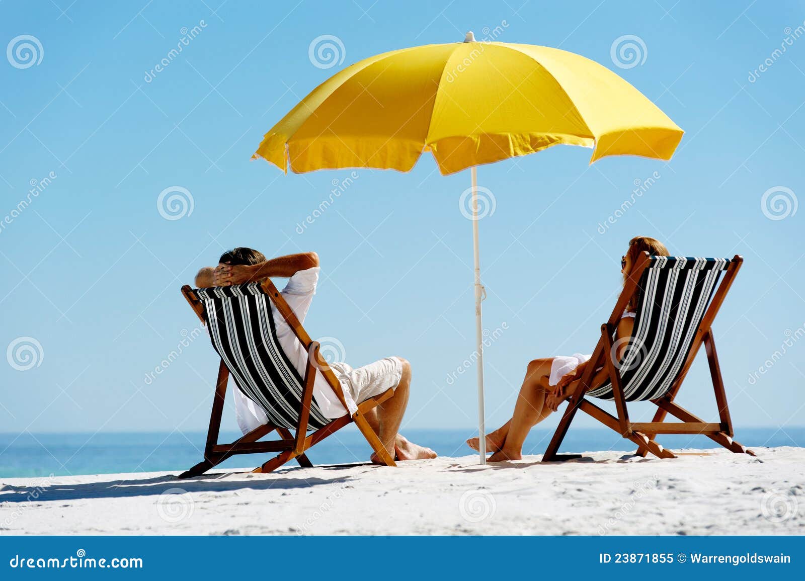 Beach summer umbrella stock image. Image of serene, girl - 23871855