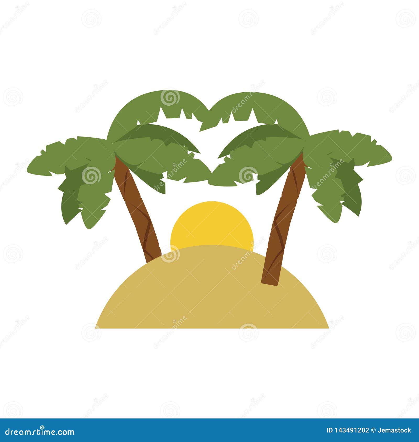 Beach and sun stock vector. Illustration of resort, ocean - 143491202