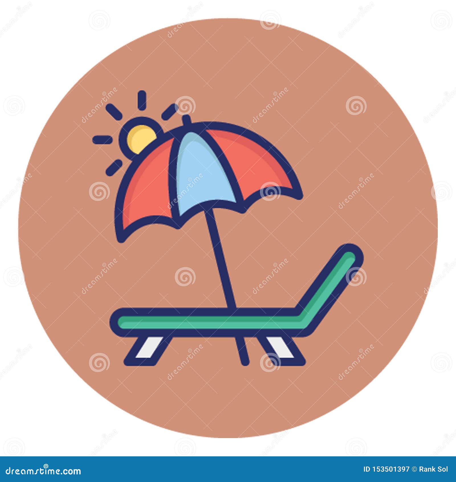 Beach, Sunbathe Vector Icon Which Can Easily Edit Stock Vector ...