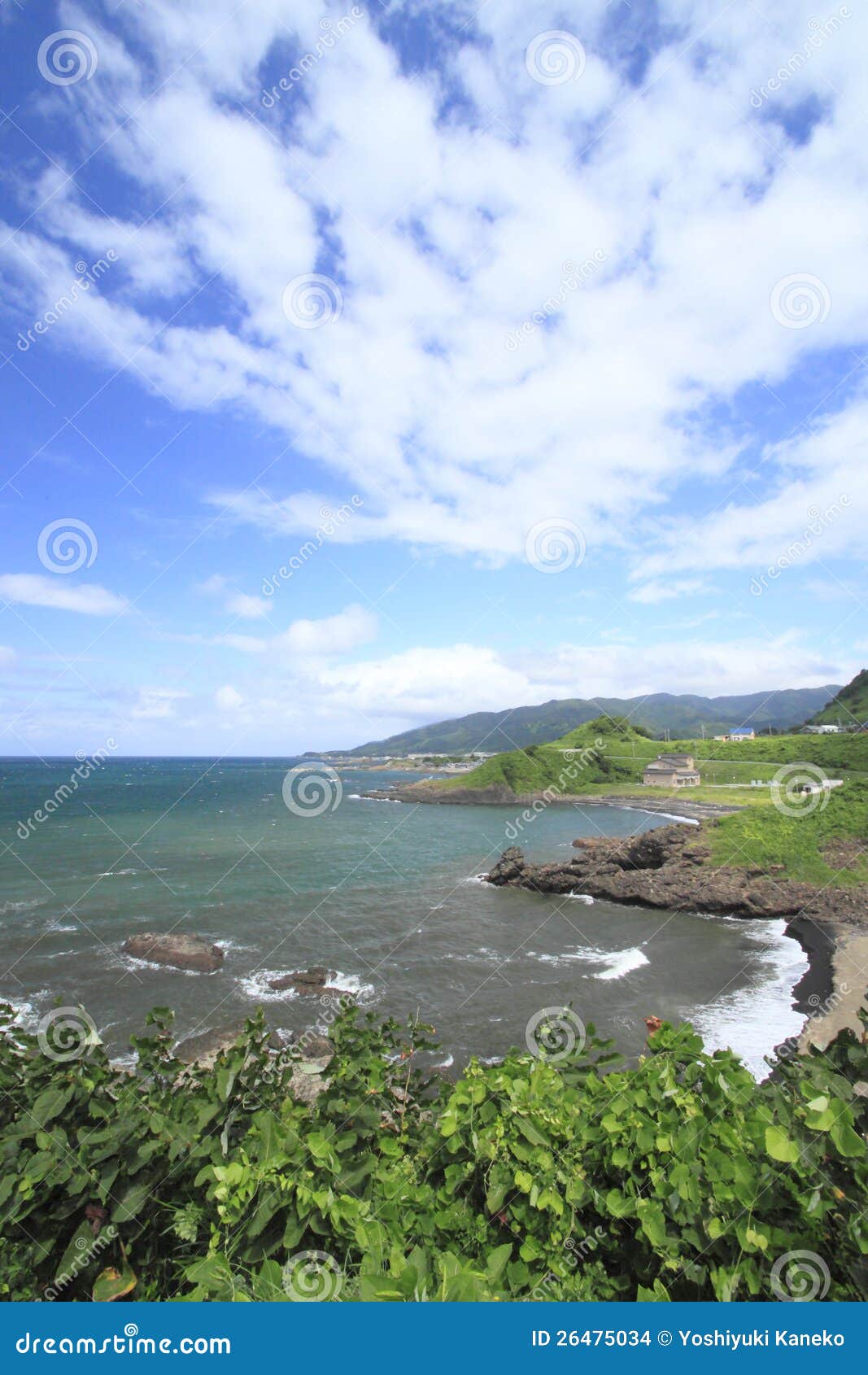 Beach on the Sunny Day on Japan Sea Stock Photo - Image of blue ...