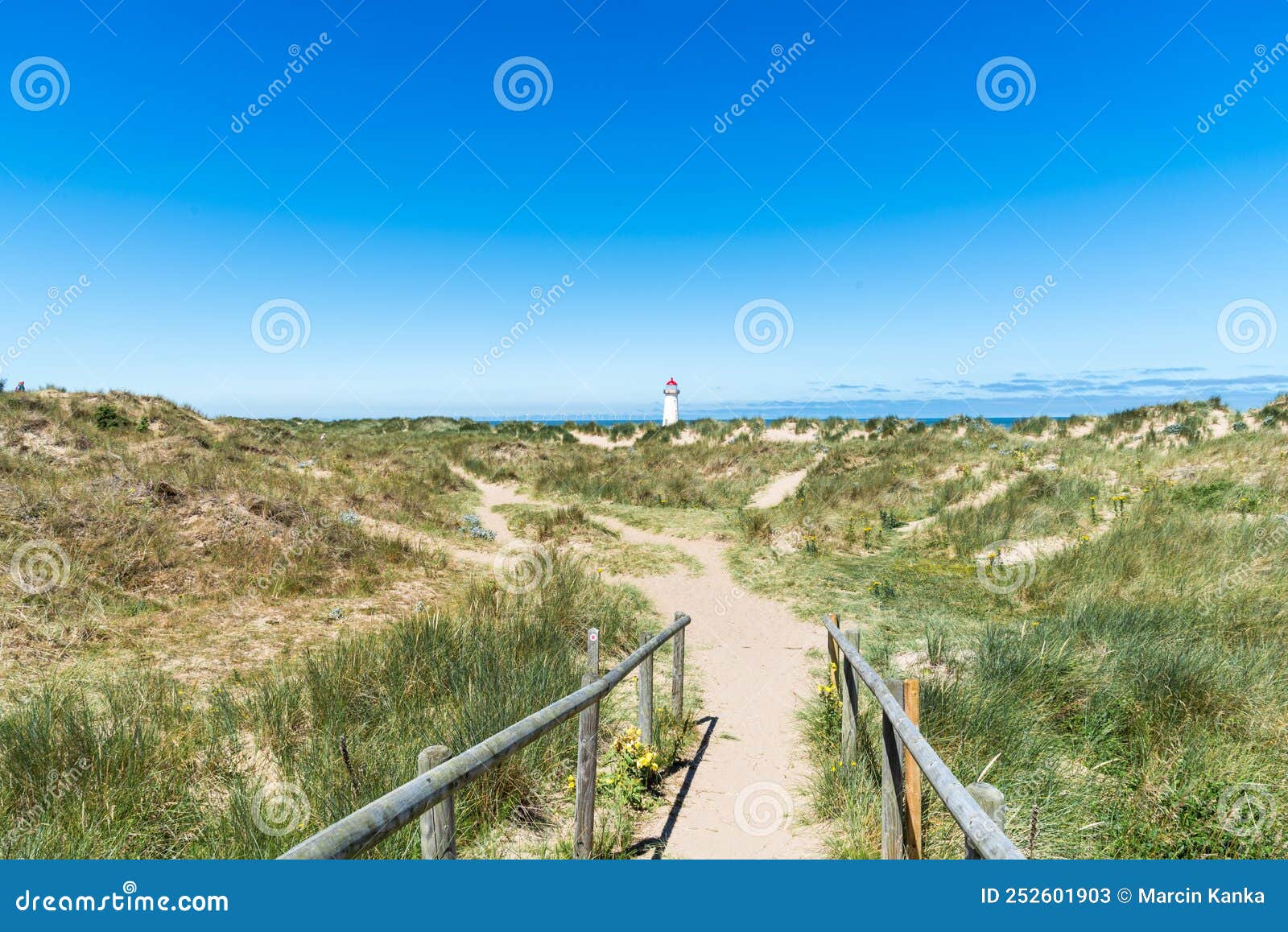 Beach in Sunny Day Small, Talacre in Wales, View Lighthouse Stock Image ...